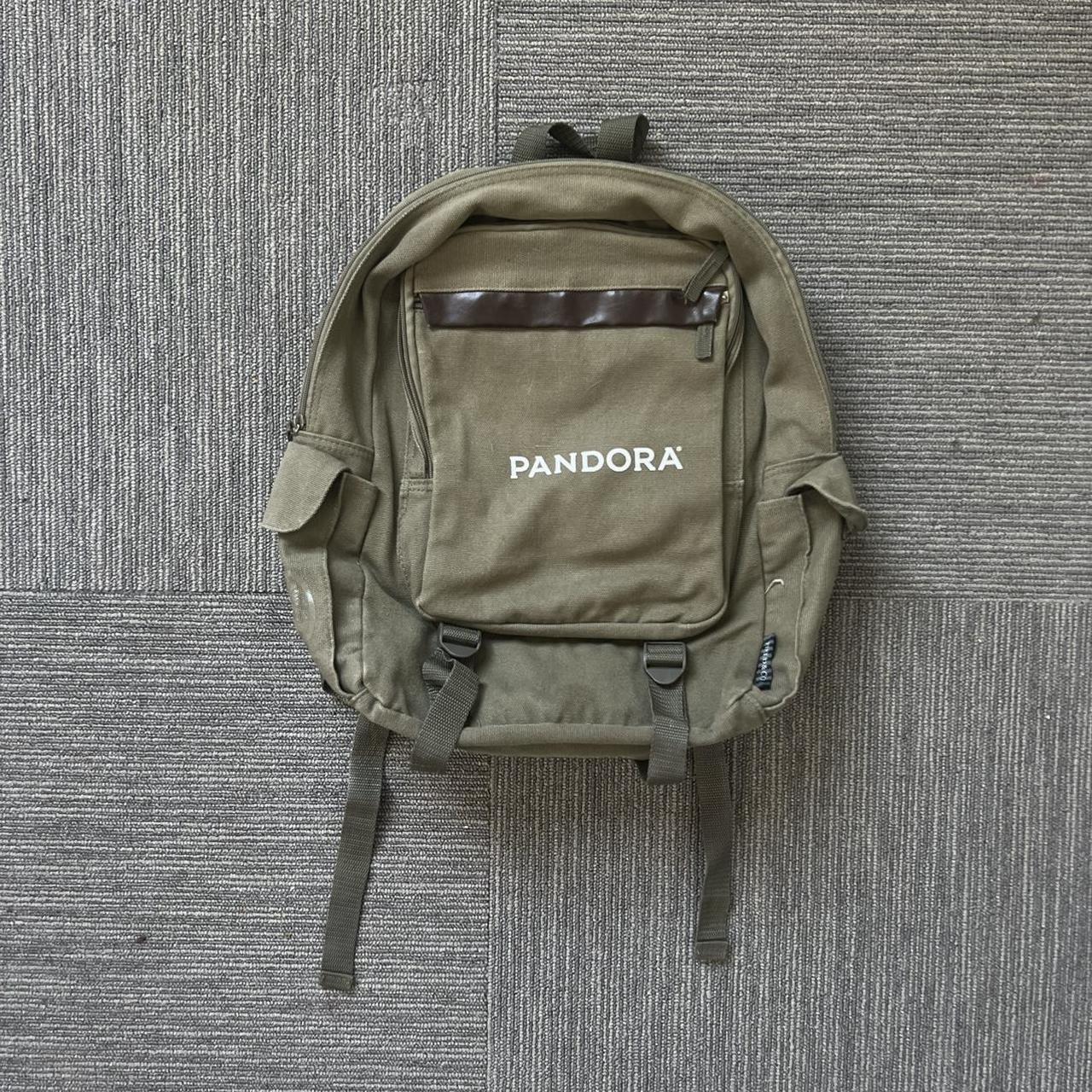 Army Green Pandora backpack #armygreen #pandora... - Depop
