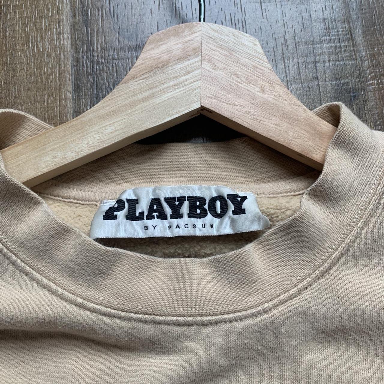 PLAYBOY sweatshirt light staining reflected in the... - Depop