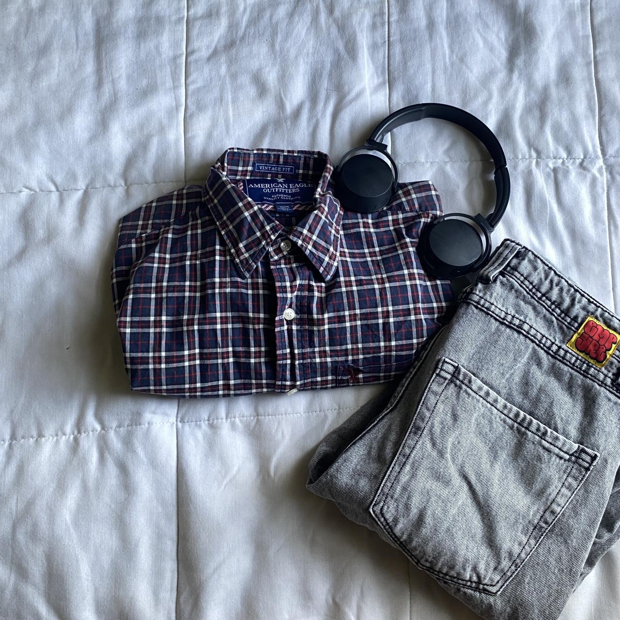 vintage fit ae flannel used as oversize, supa cute... - Depop