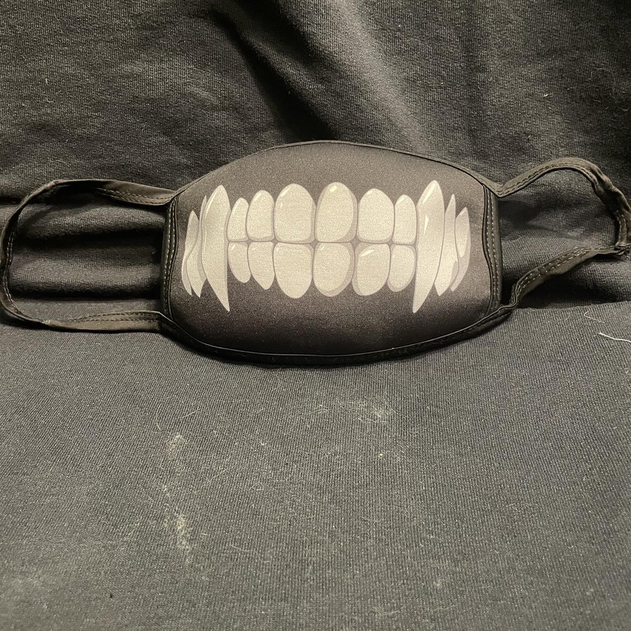 Black and white Himiko Toga/vampire teeth mask #goth... | Depop