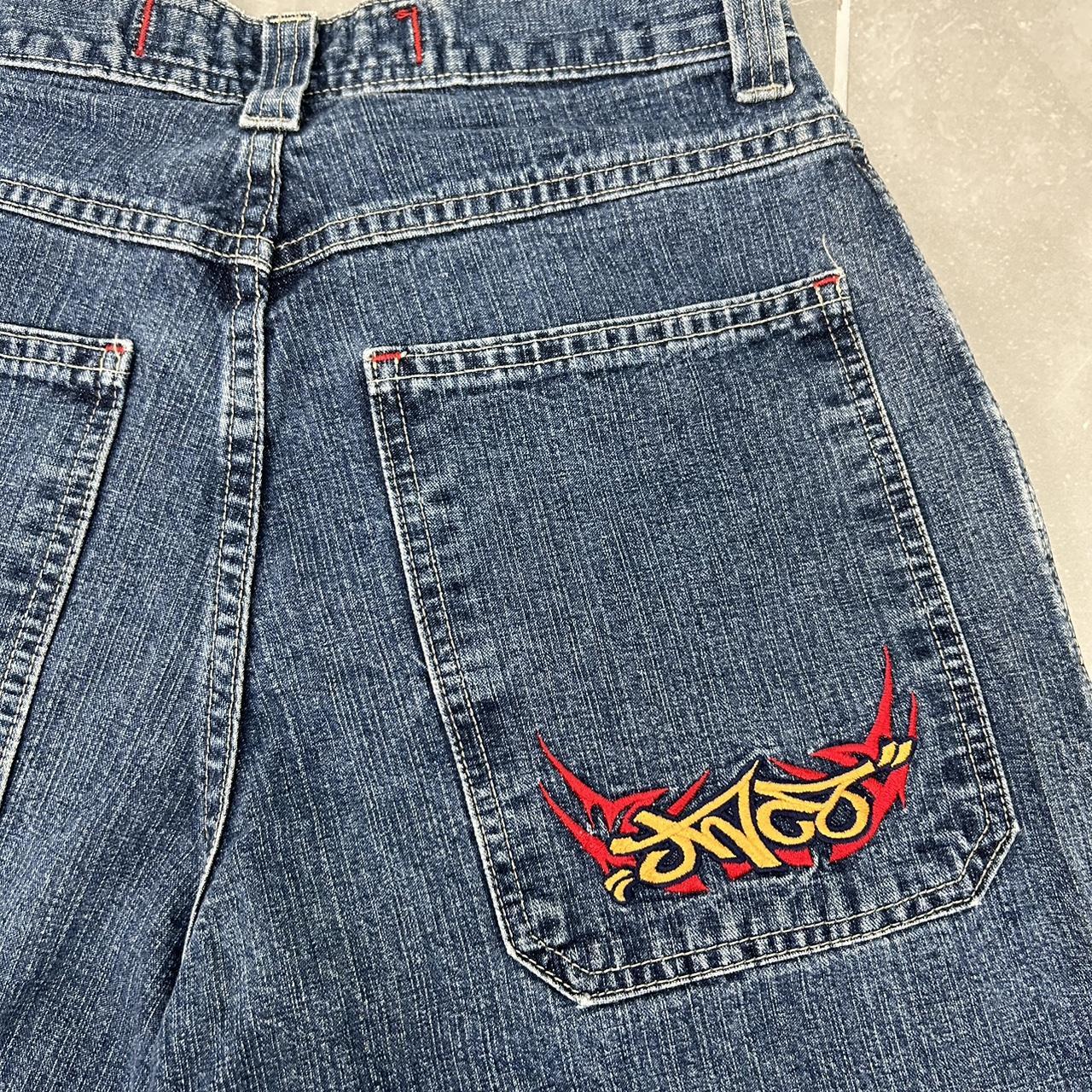 Vintage Jnco Jeans Tribal Devil Script Logo 32x30... - Depop