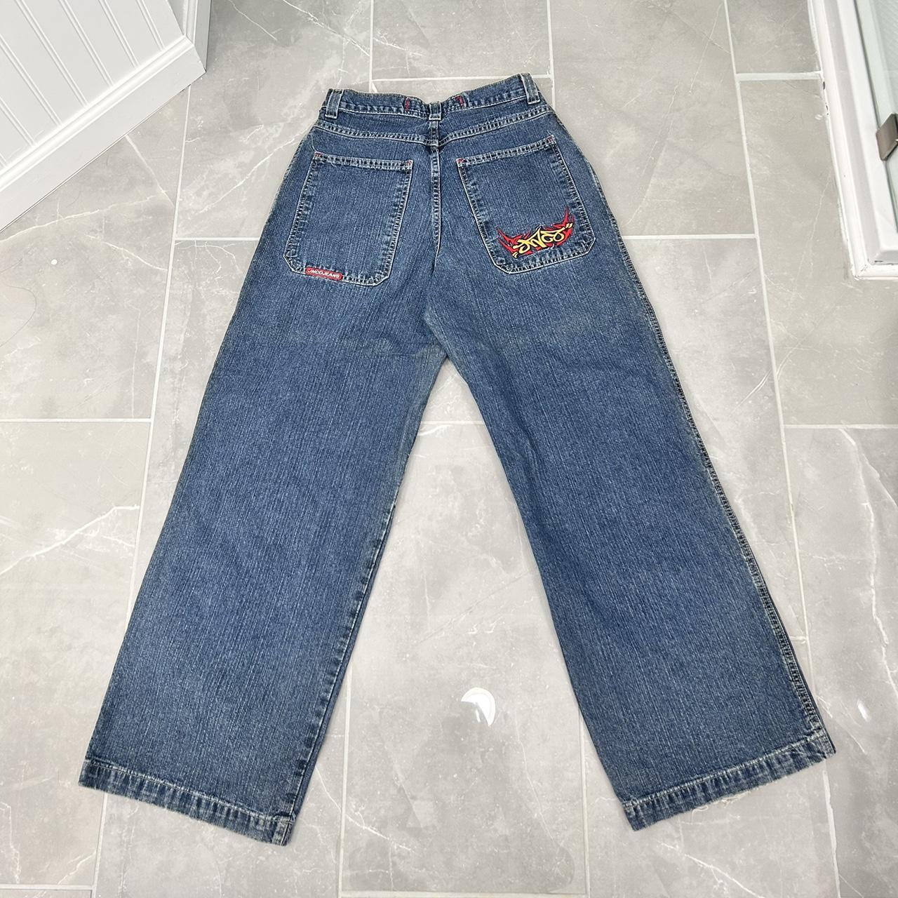 Vintage Jnco Jeans Tribal Devil Script Logo 32x30... - Depop