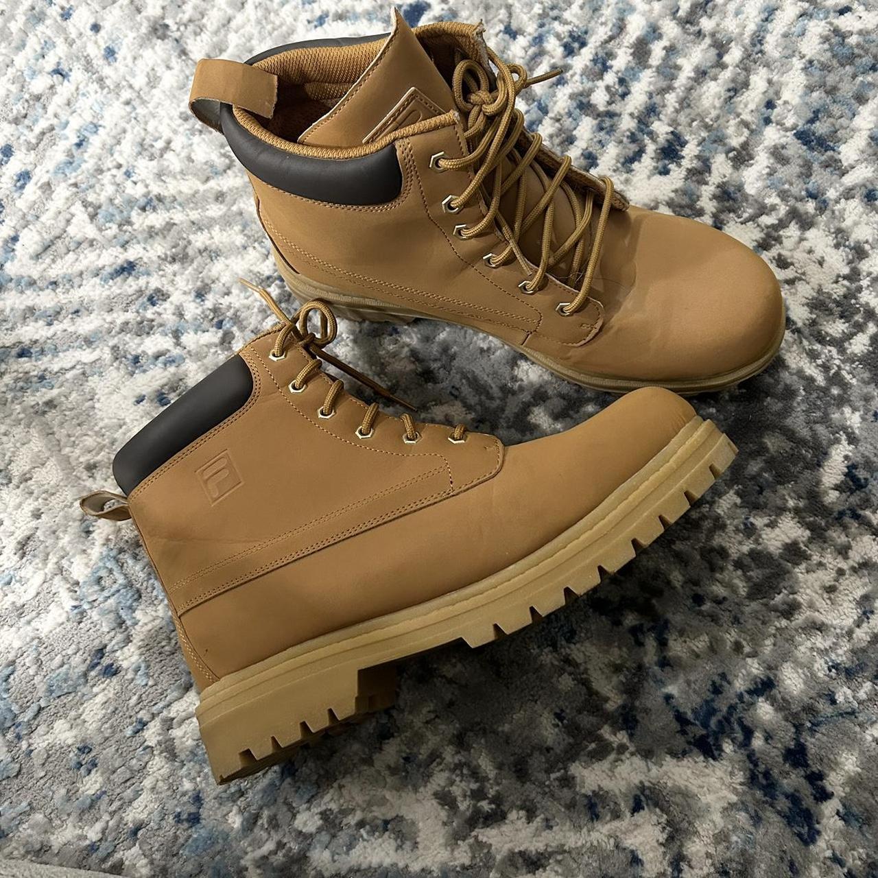 Timberland Boots - these are fila, tagged timbs for... - Depop