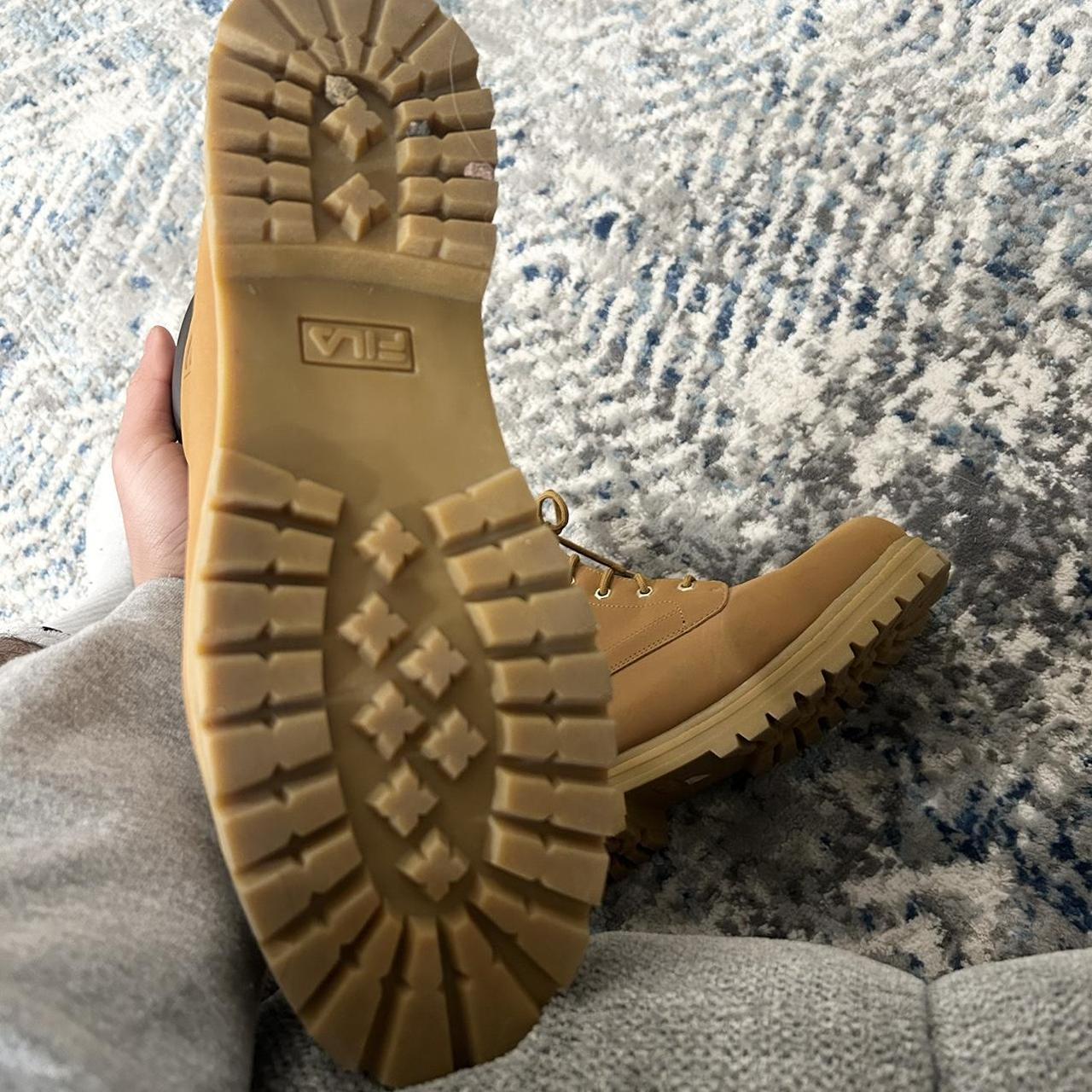 Timberland Boots - these are fila, tagged timbs for... - Depop