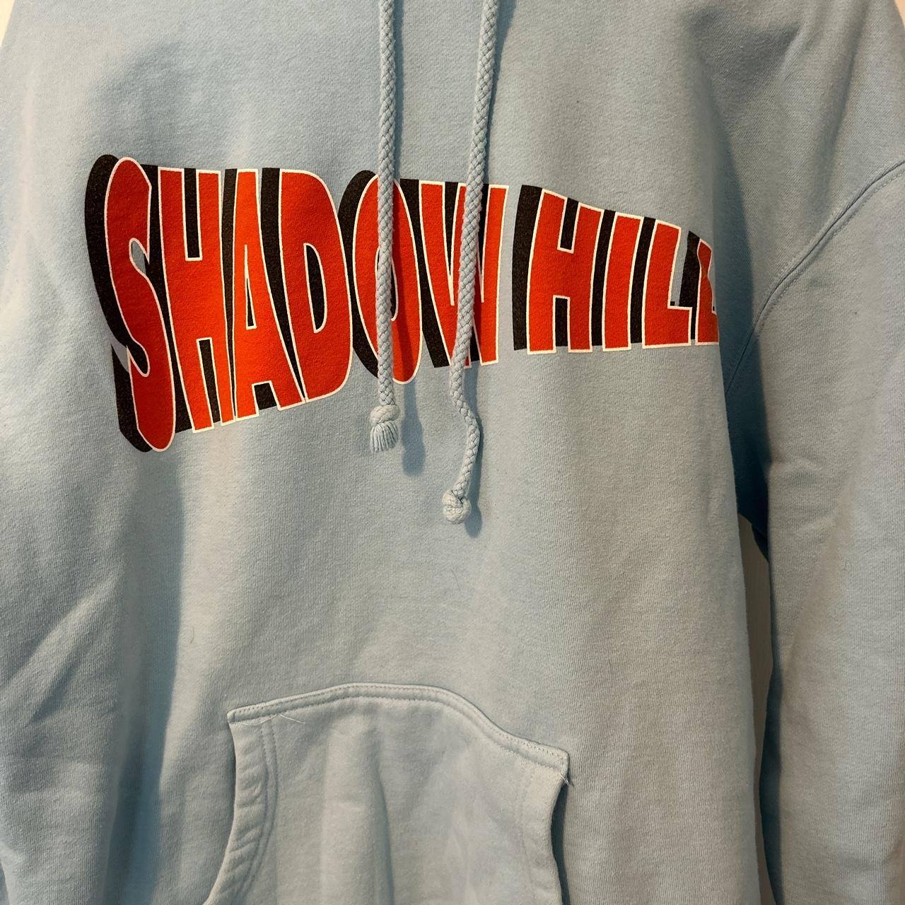 Shadow Hill Blue and Orange Hoodie size: medium worn... - Depop