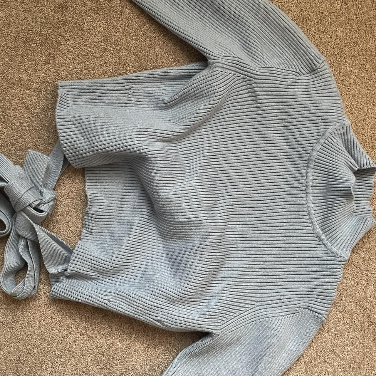 Zara Backless Jumper With Tie Depop