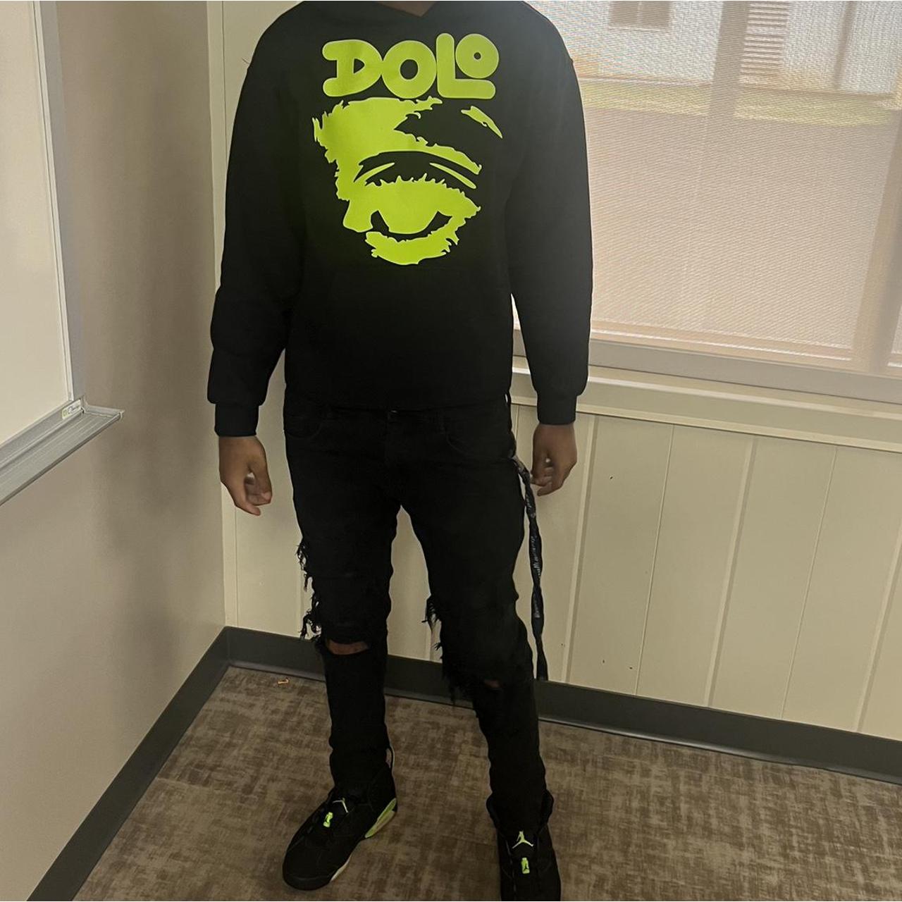 black and neon cropped hoodie - DOLO BRAND -All... - Depop