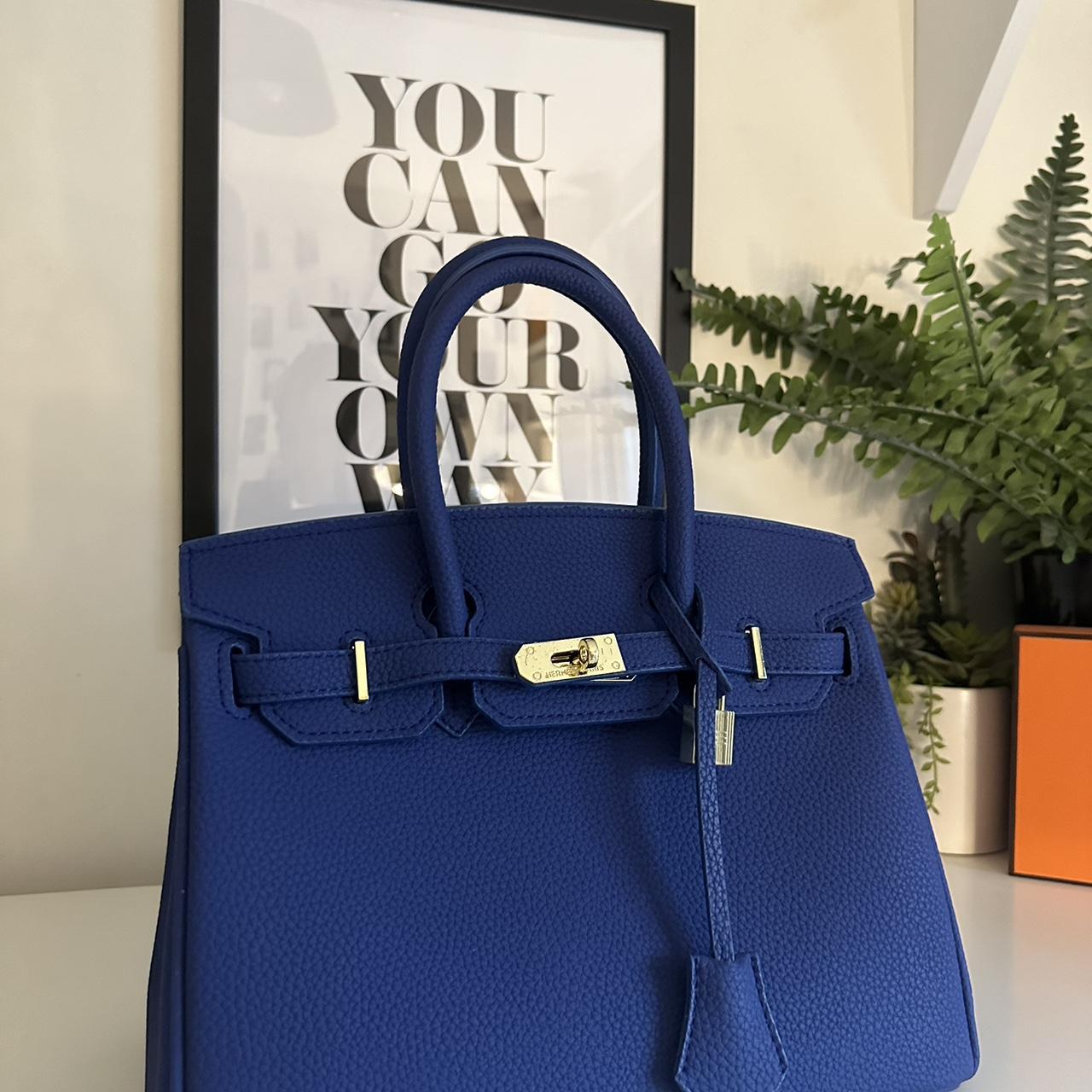 Blue bag. Never used. #depop #bluebag #womensbag - Depop