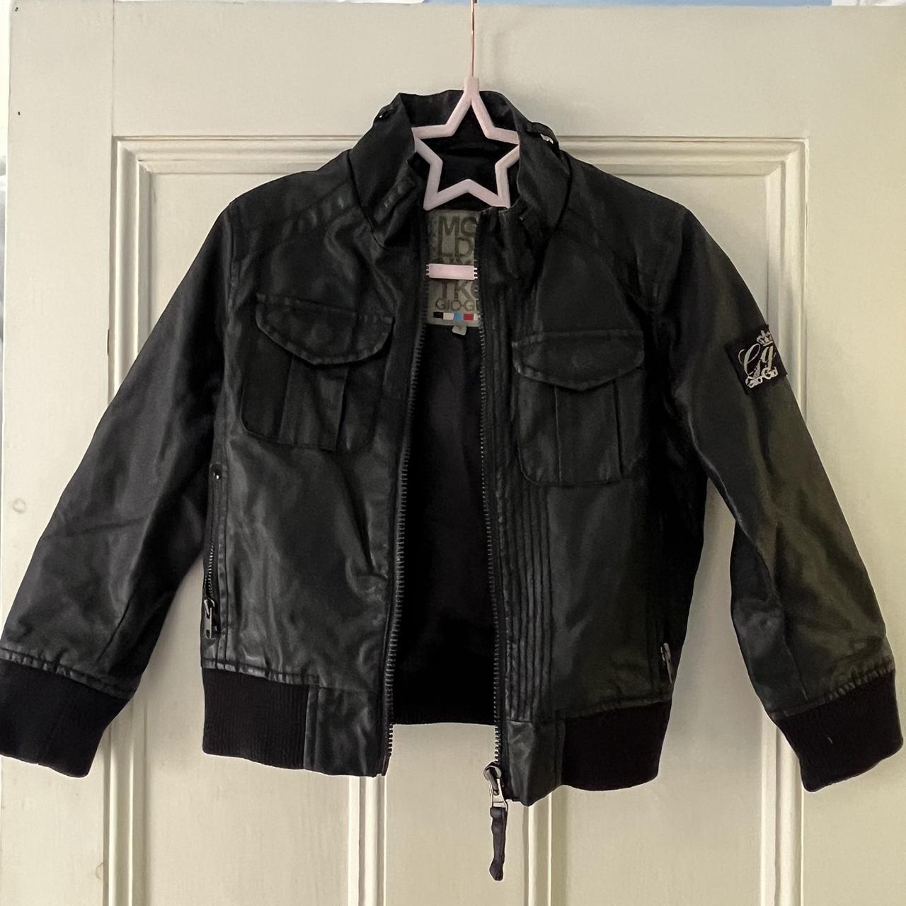 Gio Goi Short sleeve leather style jacket Size S... - Depop