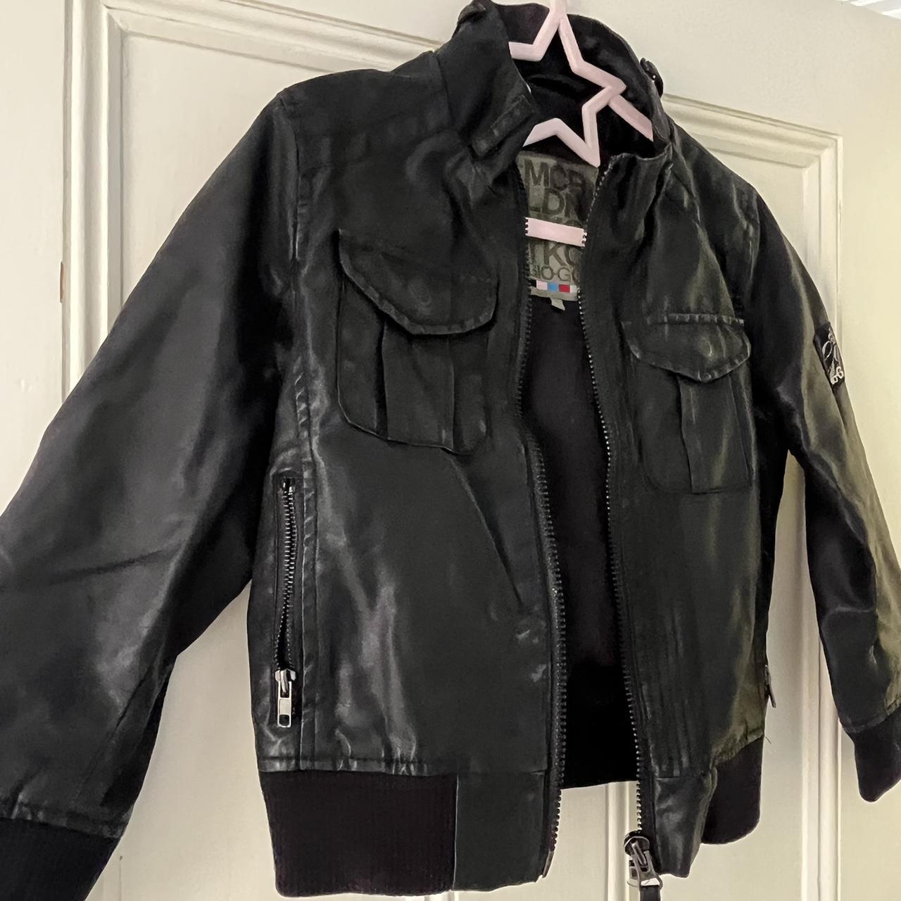 Gio Goi Short sleeve leather style jacket Size S... - Depop