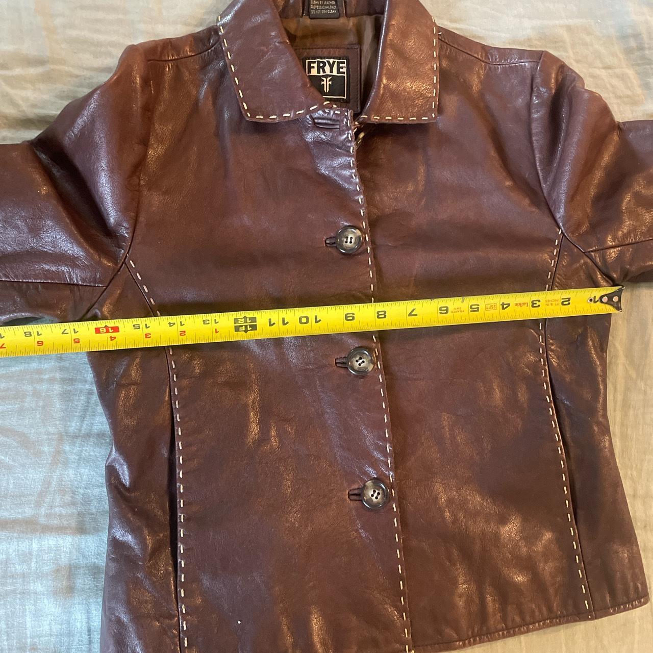 Small women’s dark brown FRYE leather jacket Nice... - Depop