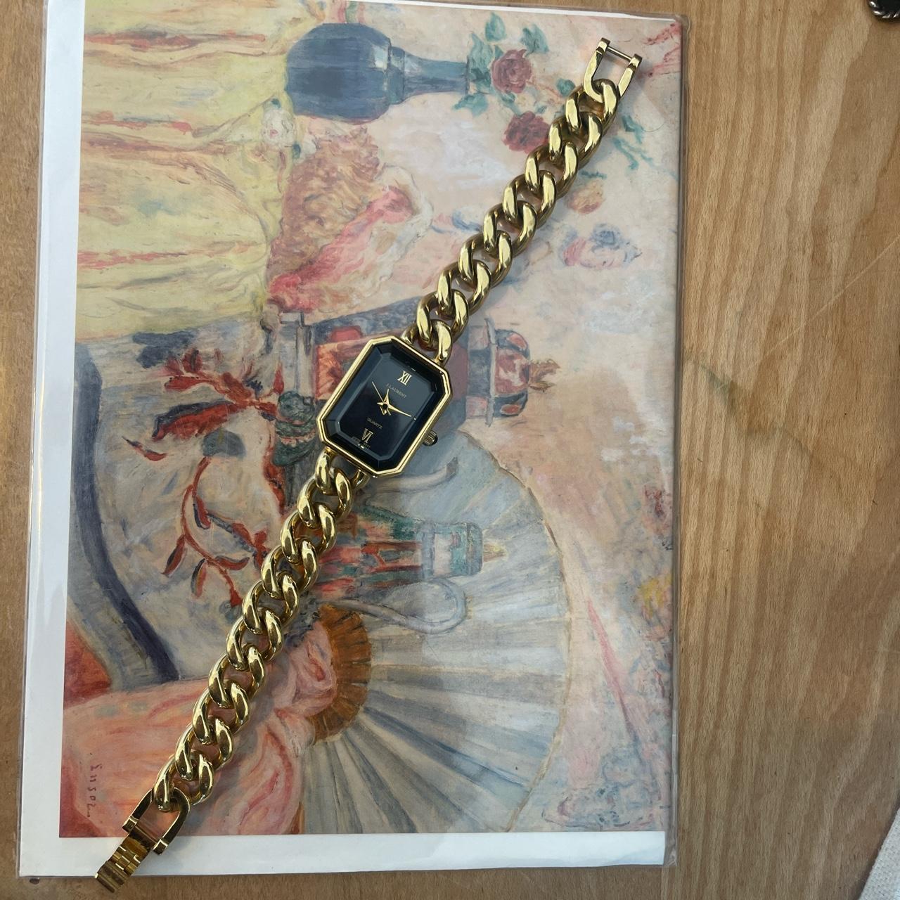 J. Laurent gold chain link watch Beautiful and in... - Depop