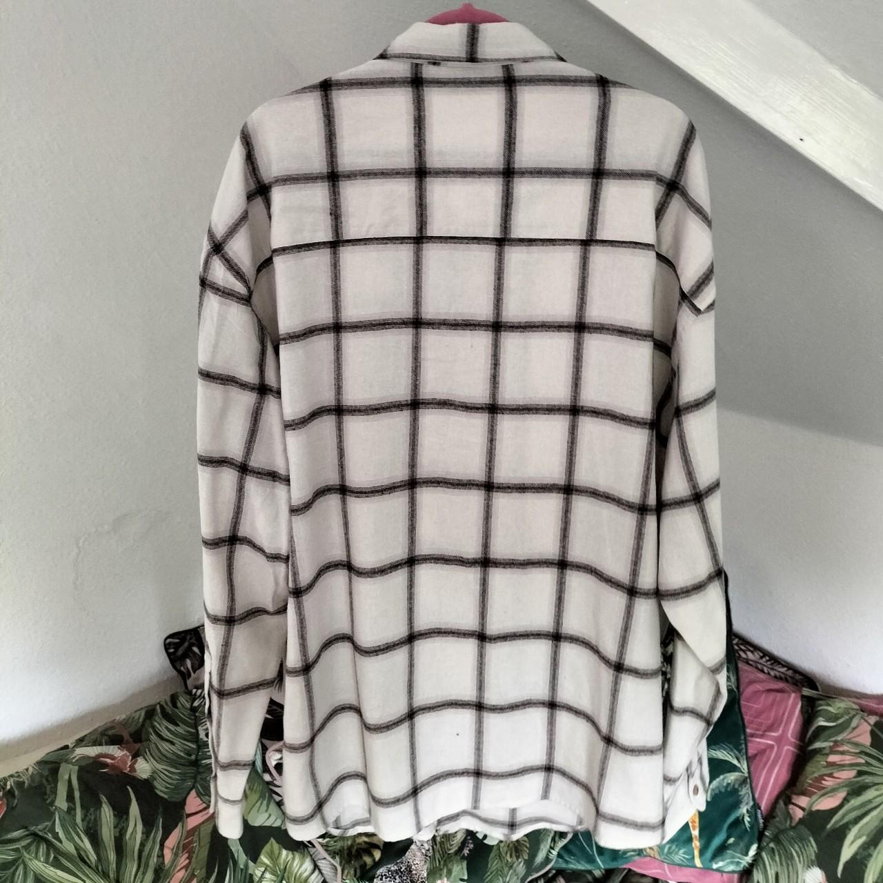 ASOS Design Mens Cream Checked shirt Size XXL As... - Depop