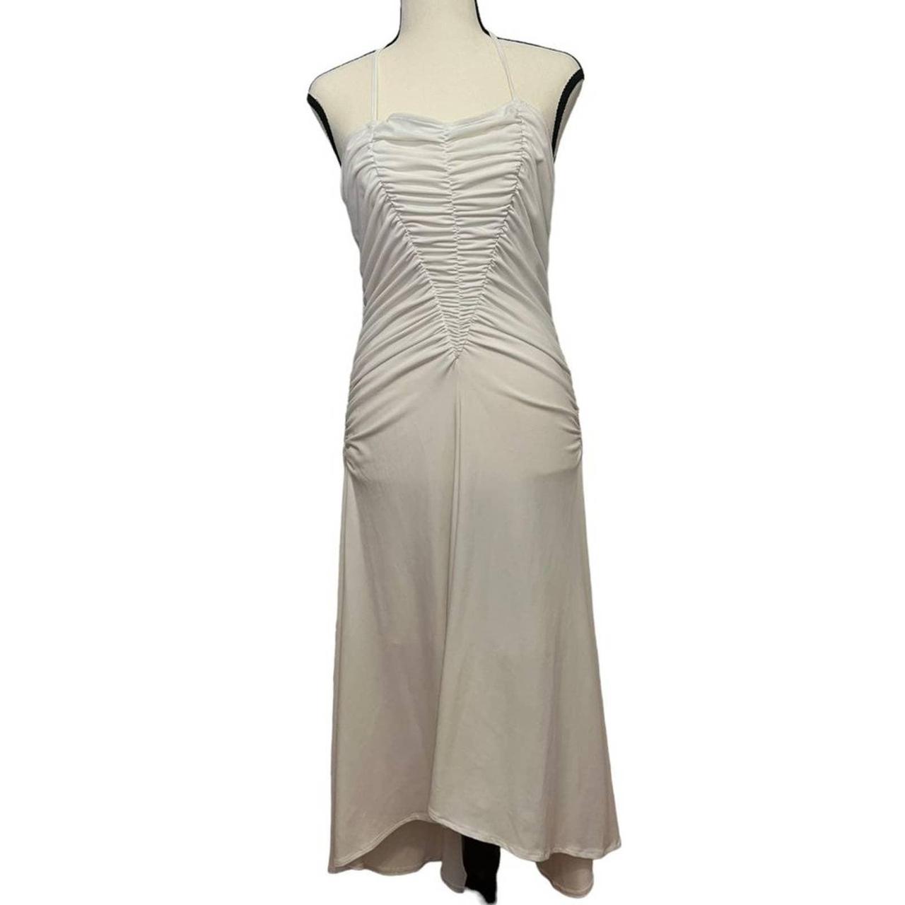 Moda Internation Hi/Lo Halter Dress w/Ruched... - Depop