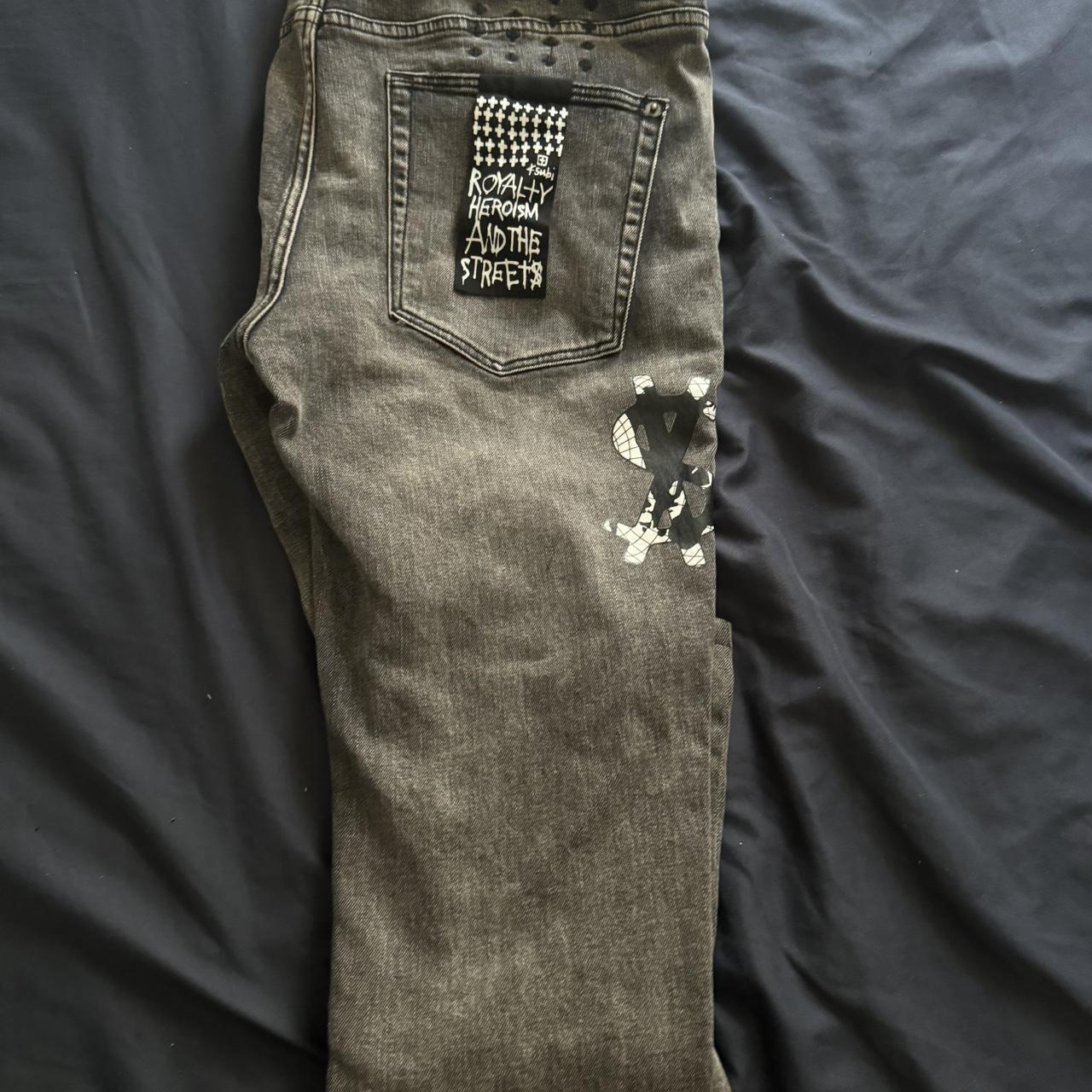 Grey ksubi slim fit jeans with patch #jeans #ksubi - Depop