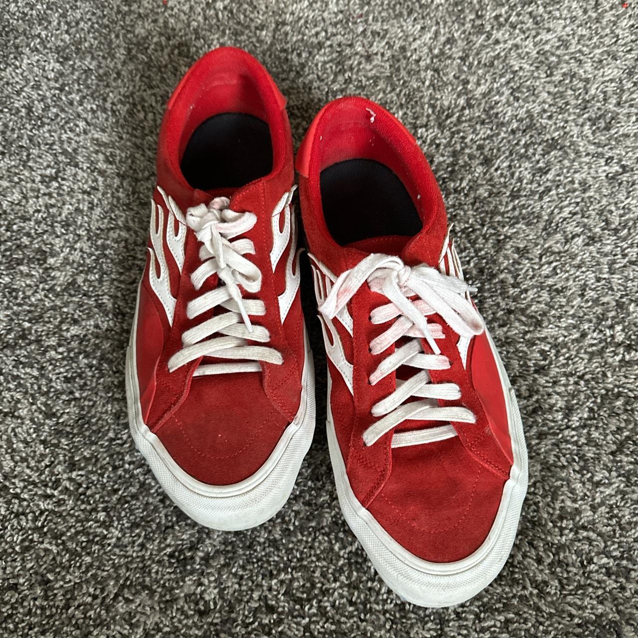 Red beater Straye skate shoes Size 12 Worn... - Depop