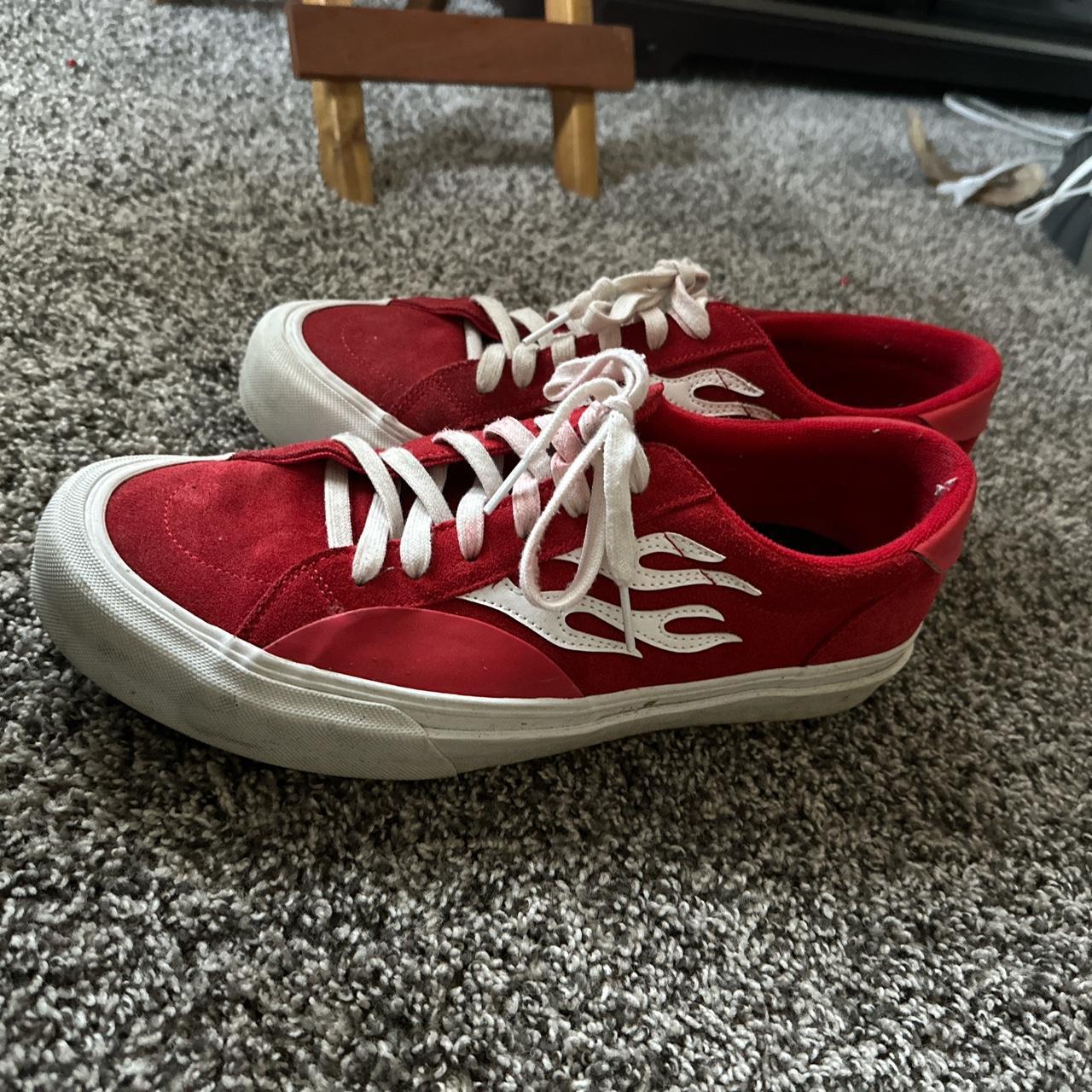 Red beater Straye skate shoes Size 12 Worn... - Depop
