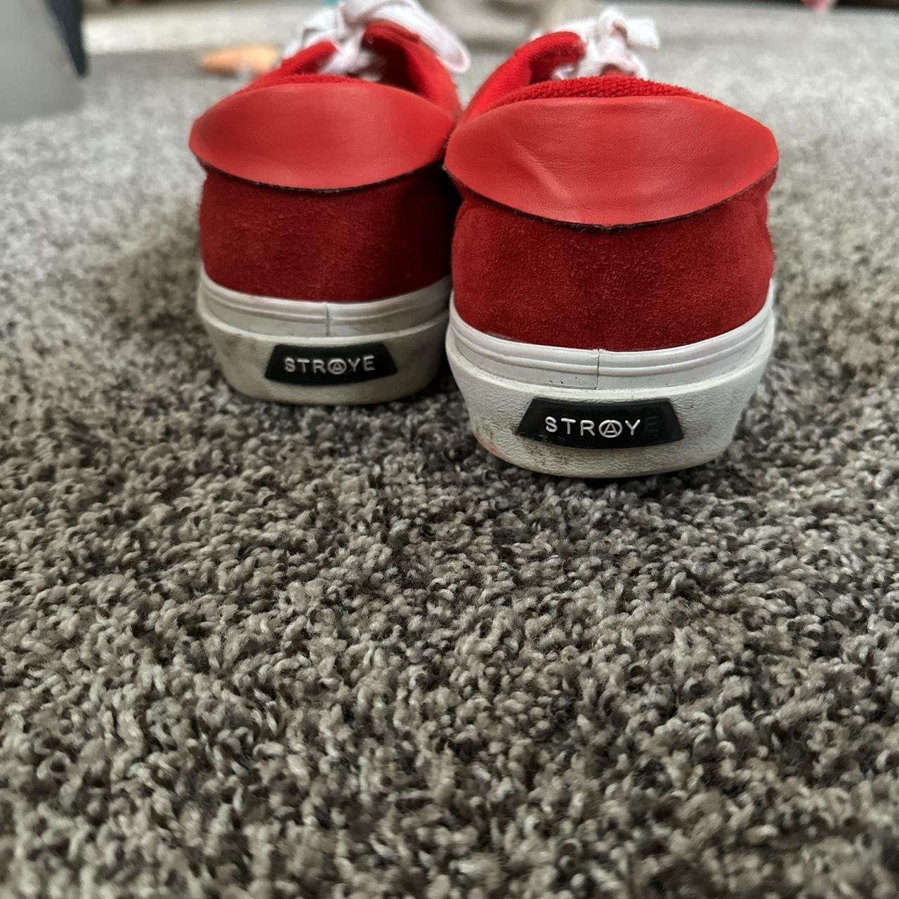 Red beater Straye skate shoes Size 12 Worn... - Depop