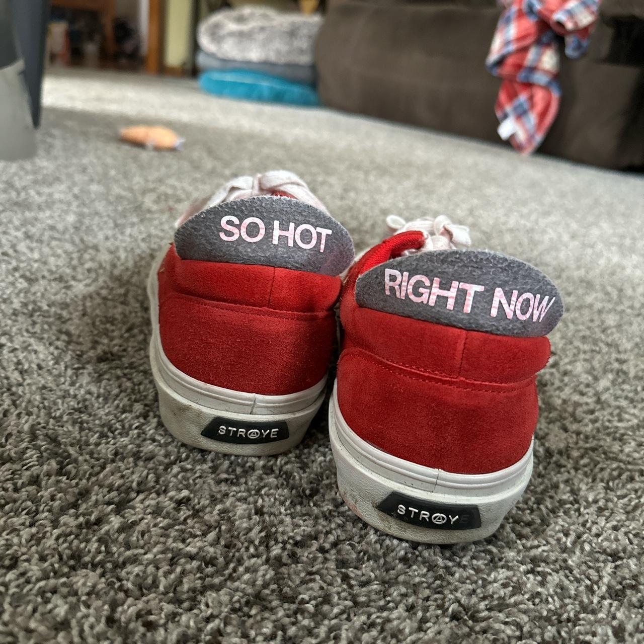 Red beater Straye skate shoes Size 12 Worn... - Depop