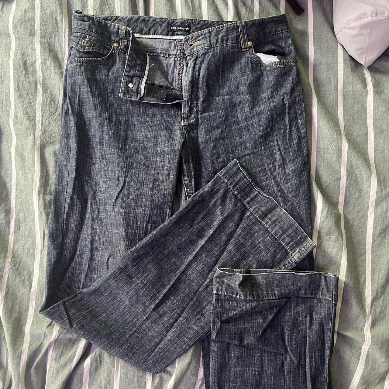 AUTOGRAPH low rise flared jeans very nice silhouette - Depop
