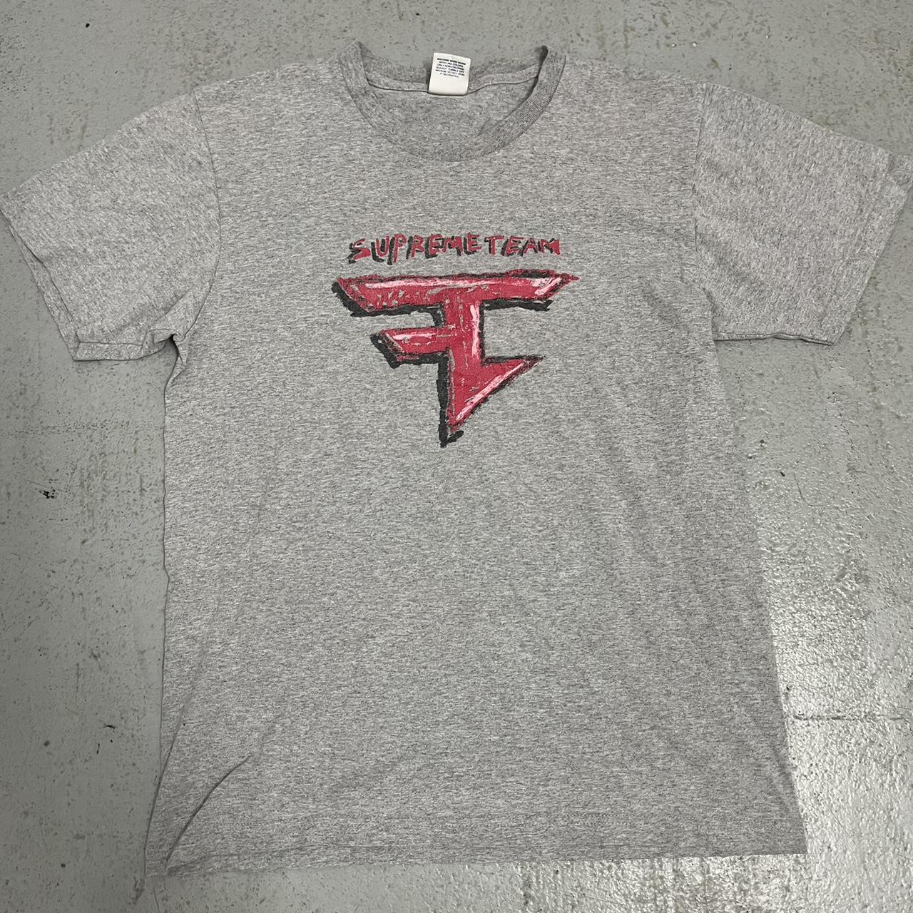 FaZe Clan SUPREME TEAM Mens T-Shirt Heather Grey... - Depop