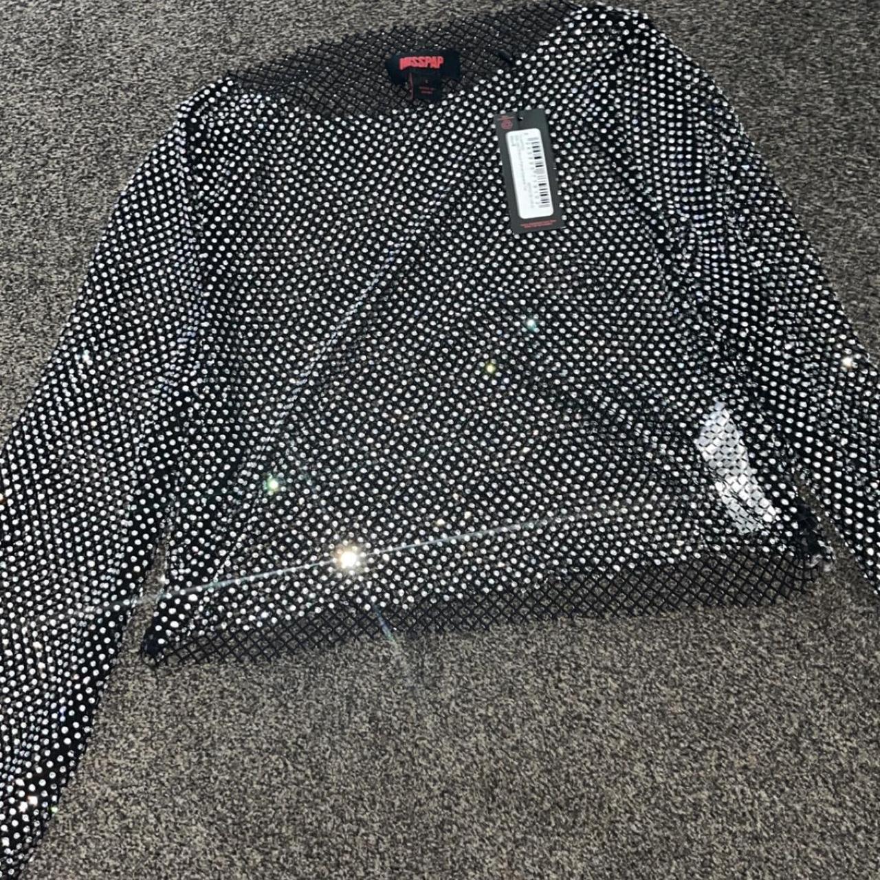 Miss pap mesh Diamonte crop top - brand new with tag - Depop