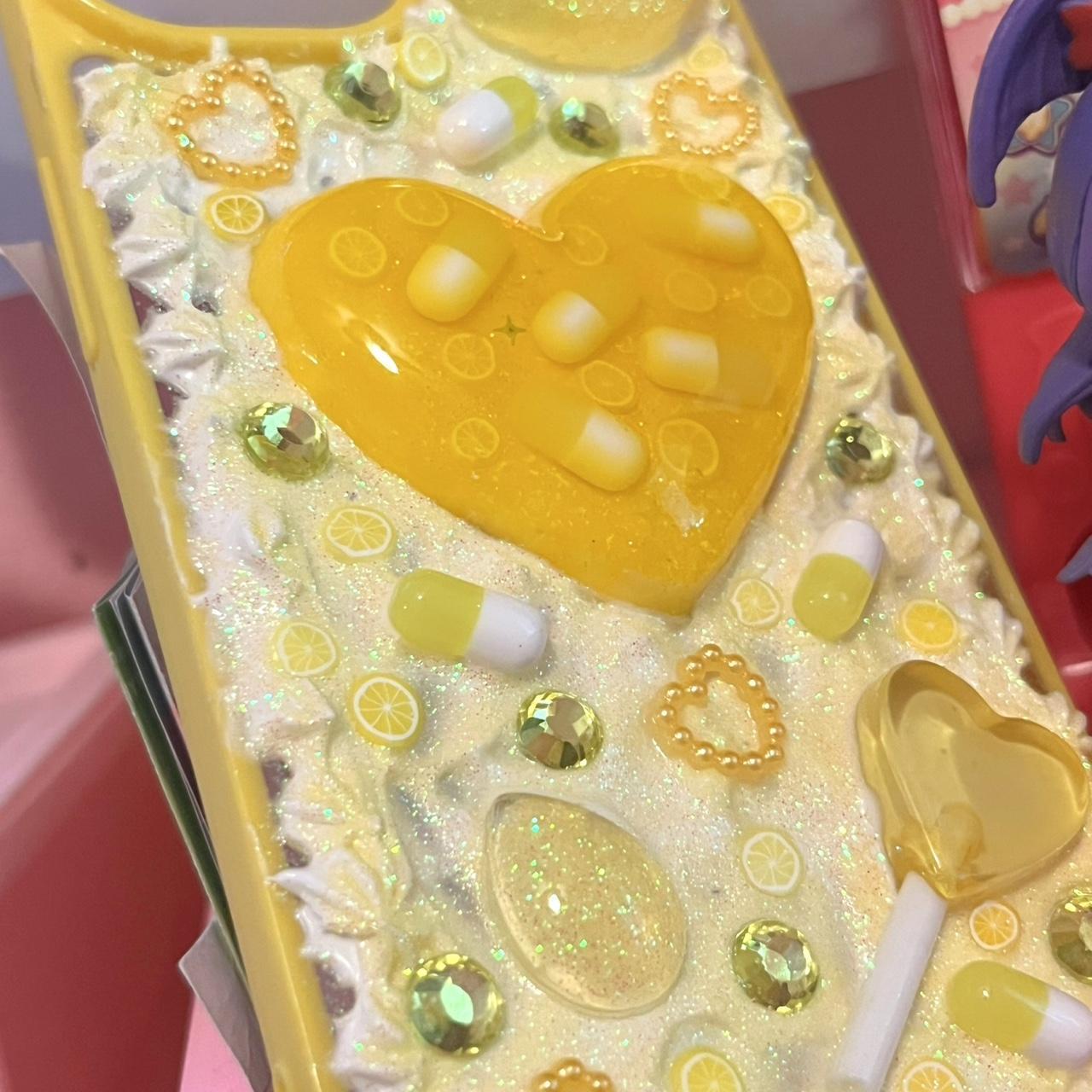 🍋💛Dreamy lemon decora phone case! Flexible cat ear... | Depop