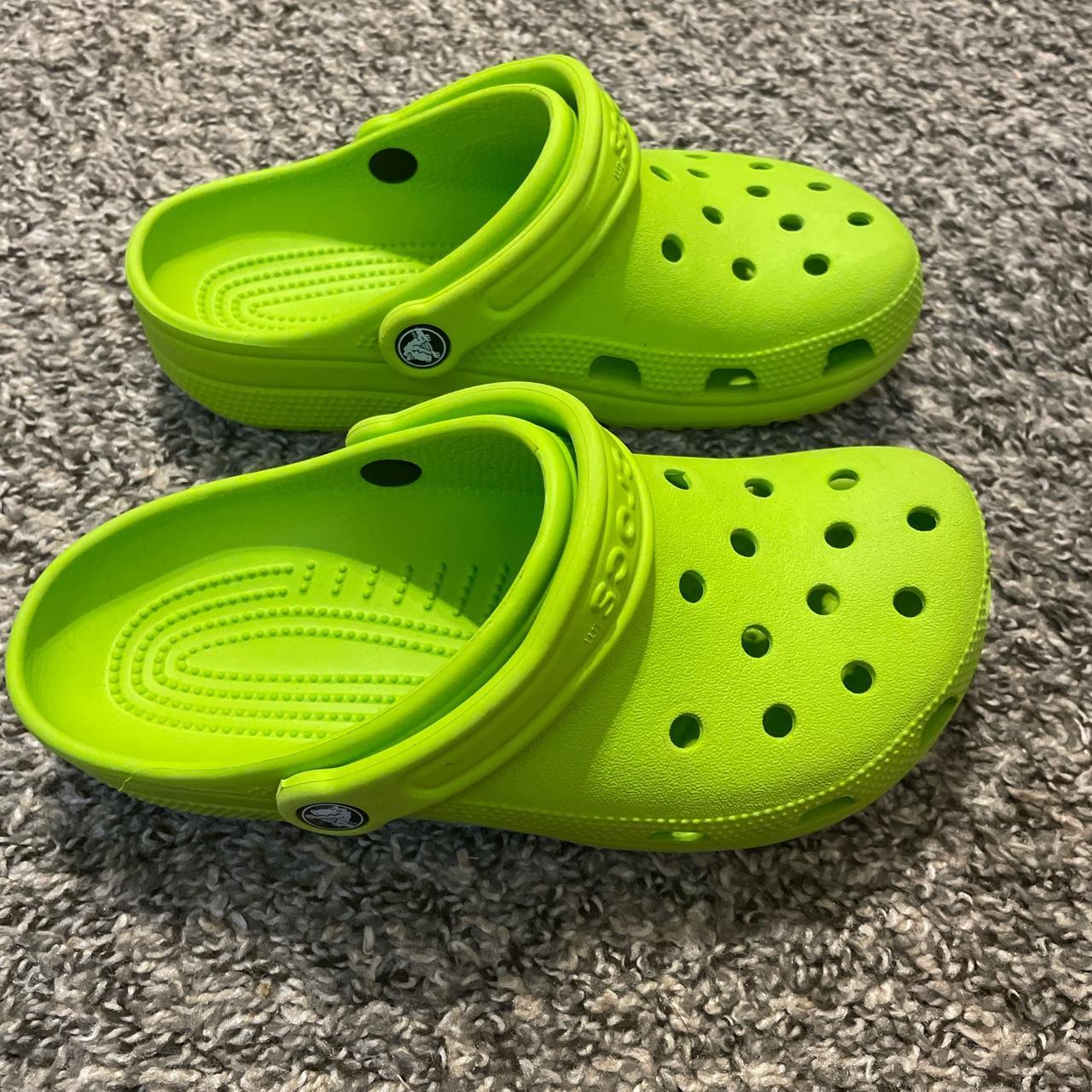 Green Crocs Barely used Size: Men’s US 5 and Women’s... - Depop
