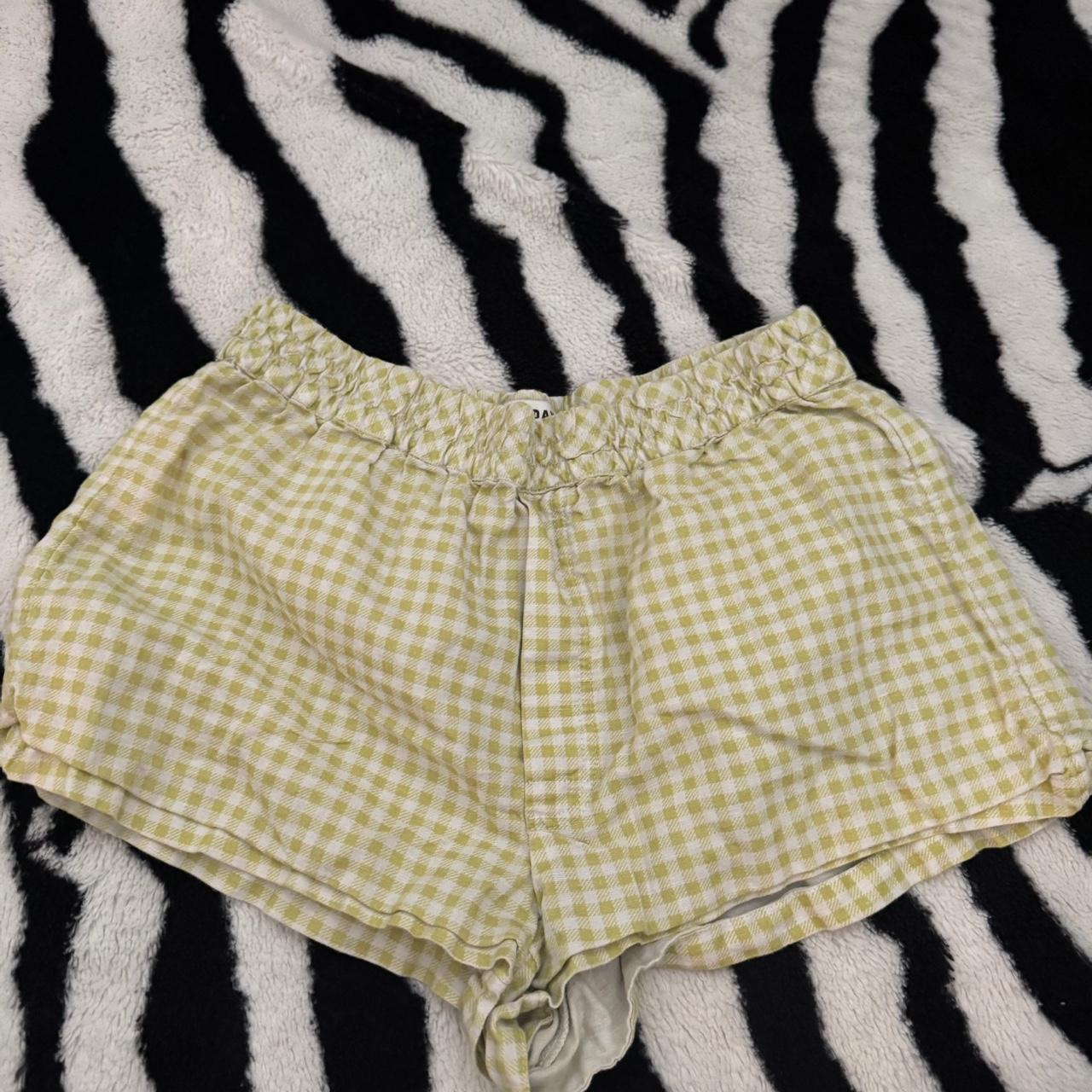 Aritzia green and white gingham “boxer” shorts | Depop