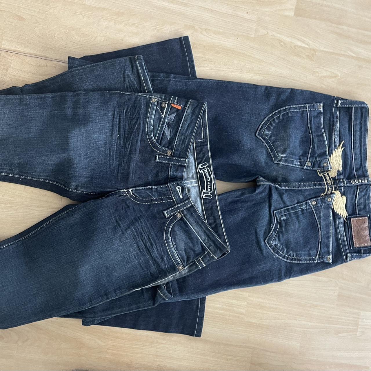 2 pairs expensive designer jeans robins jeans... - Depop