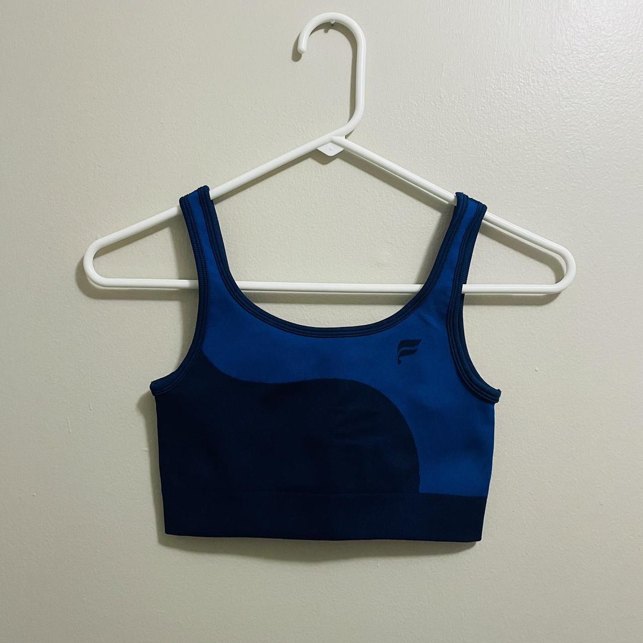 Blue Fabletics Sports Bra 23in bust, 22in bottom... - Depop