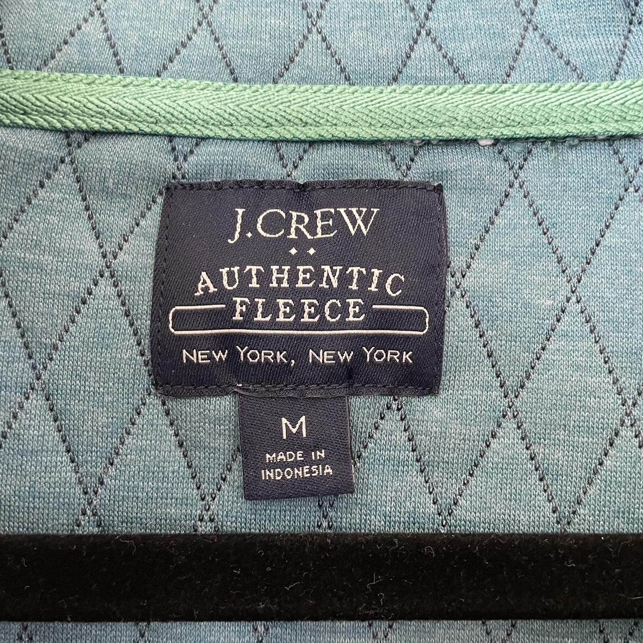 J Crew quilted fleece quarter zip size MEDIUM - Depop