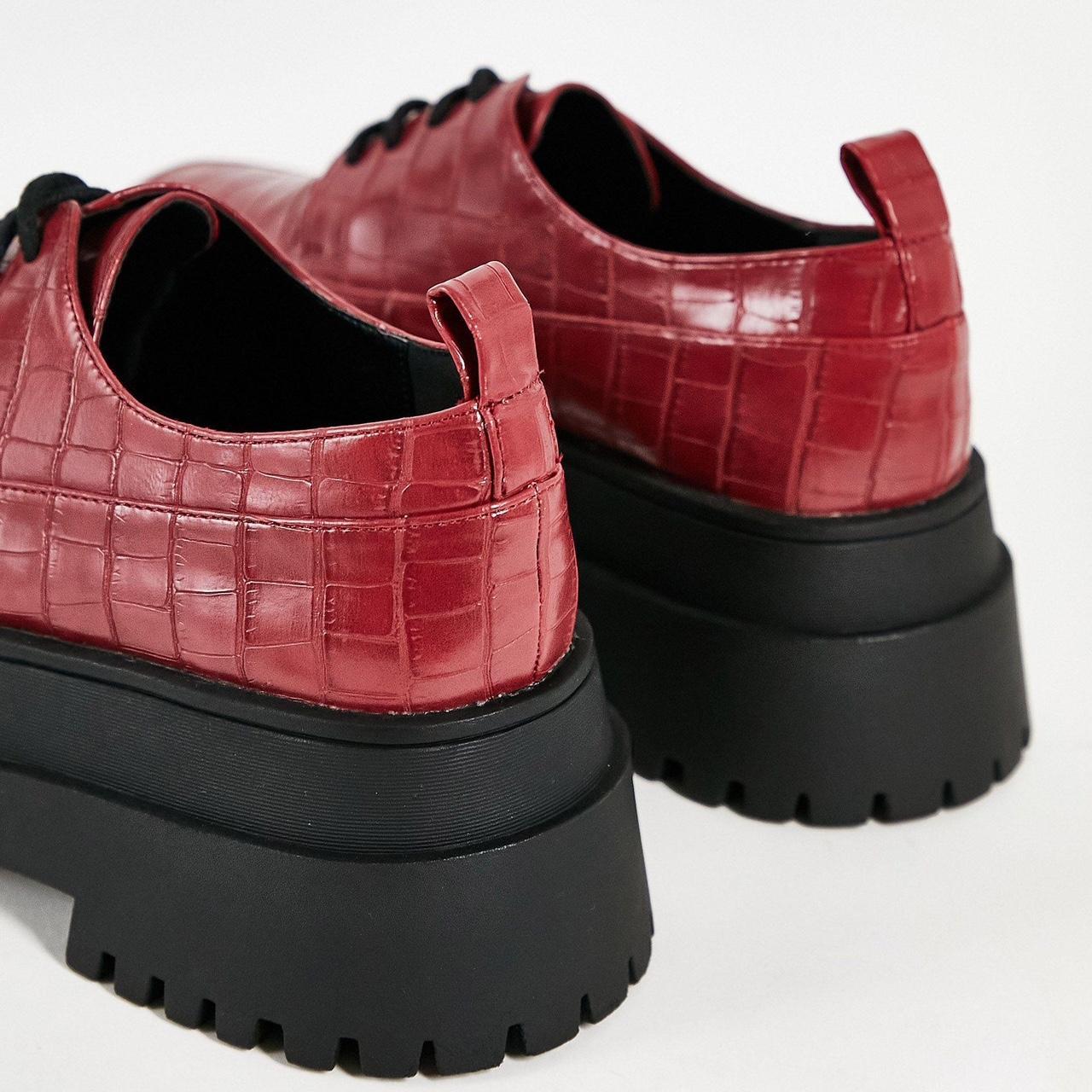 London rebel red and black chunky shoes Uk 6. In... - Depop