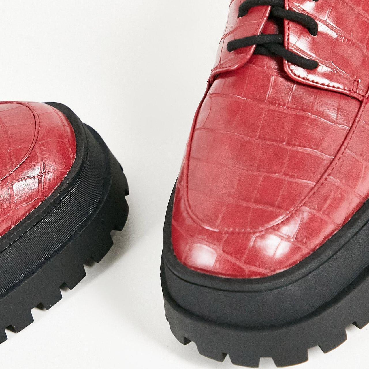London rebel red and black chunky shoes Uk 6. In... - Depop