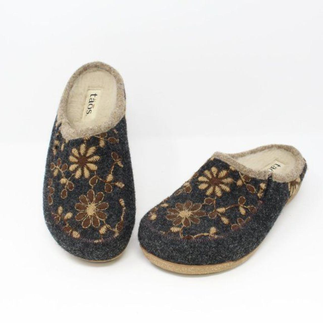 Taos Woolderness 2 Wool Floral Embroidered Clog... - Depop