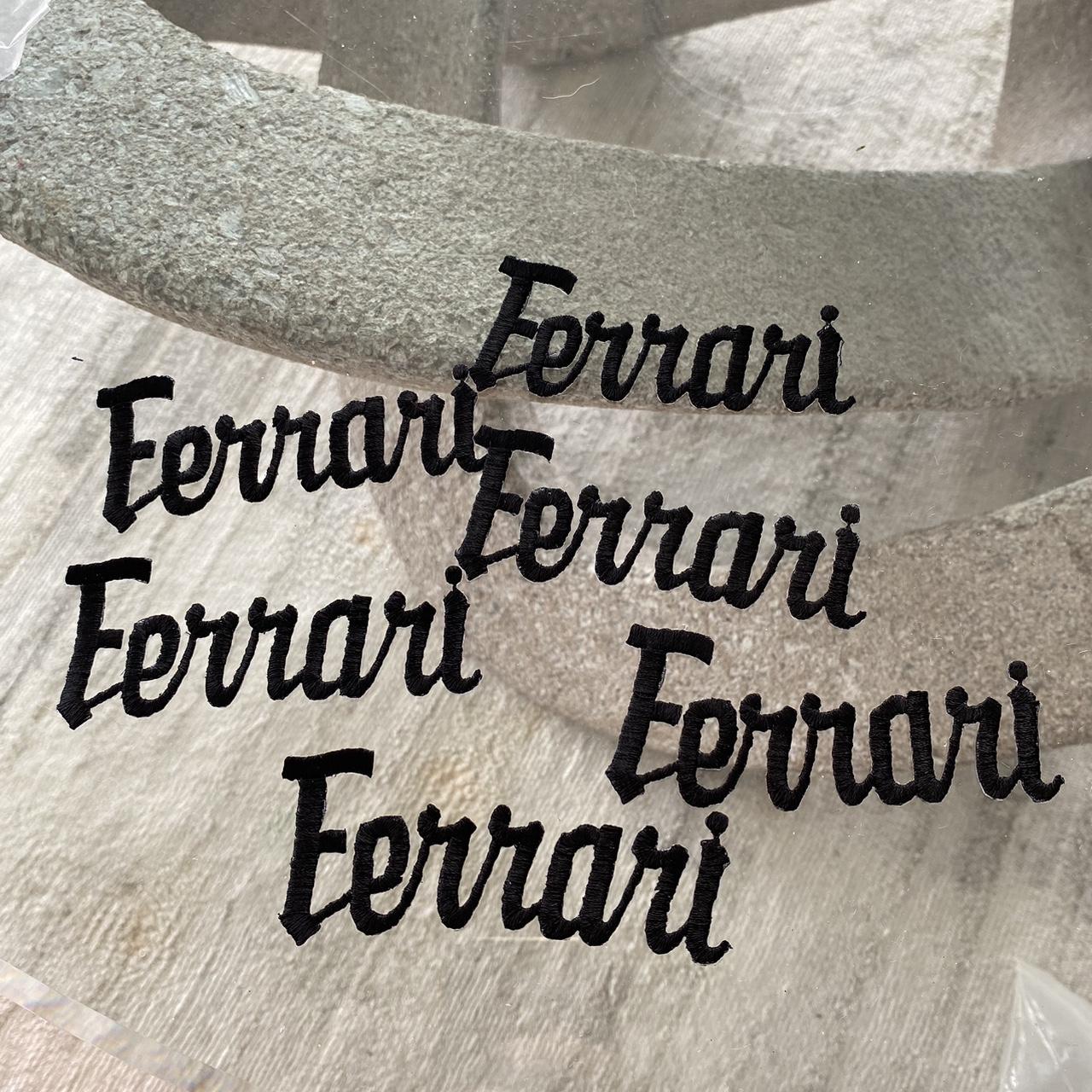 6 Ferrari iron on patch lettering #ferrari - Depop