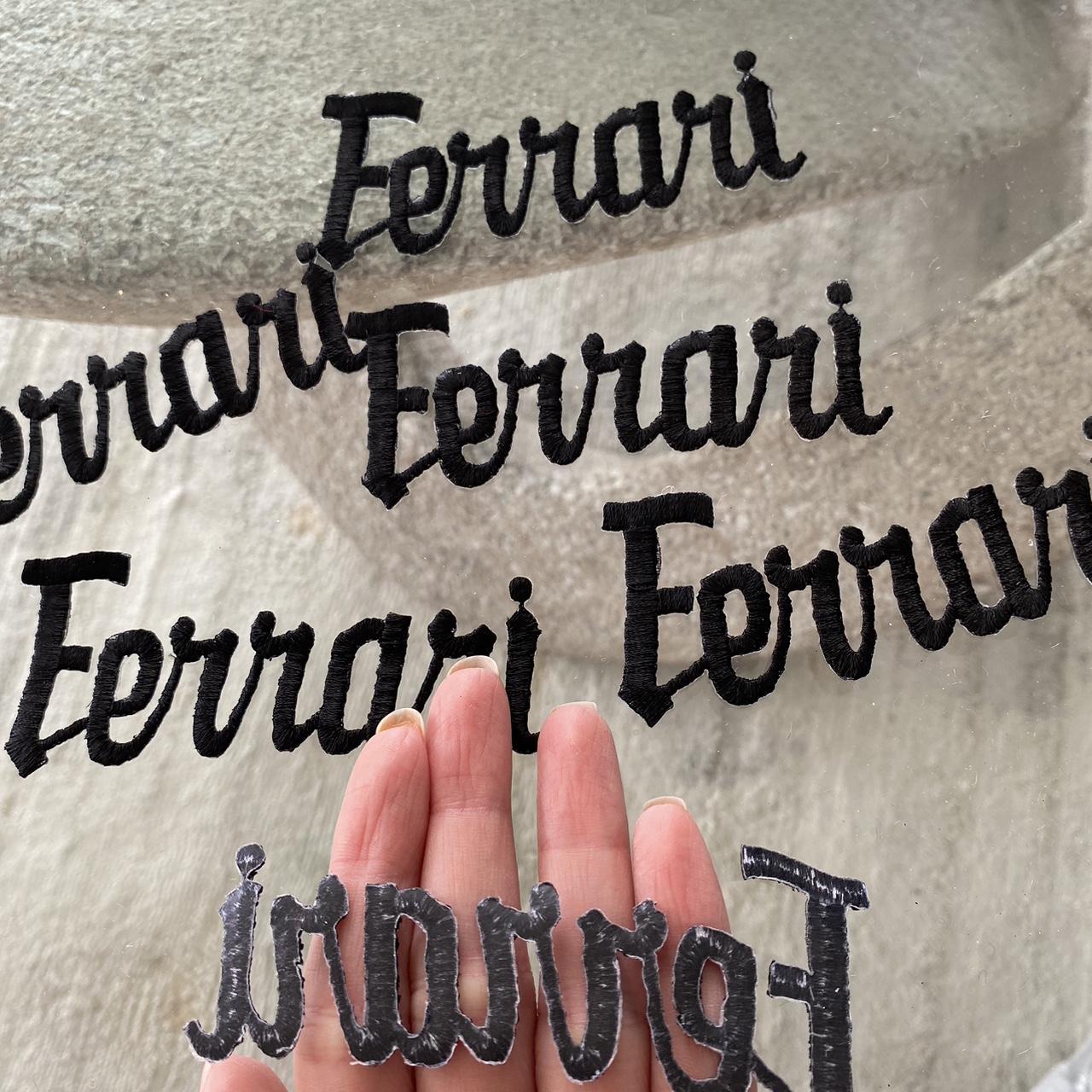 6 Ferrari iron on patch lettering #ferrari - Depop