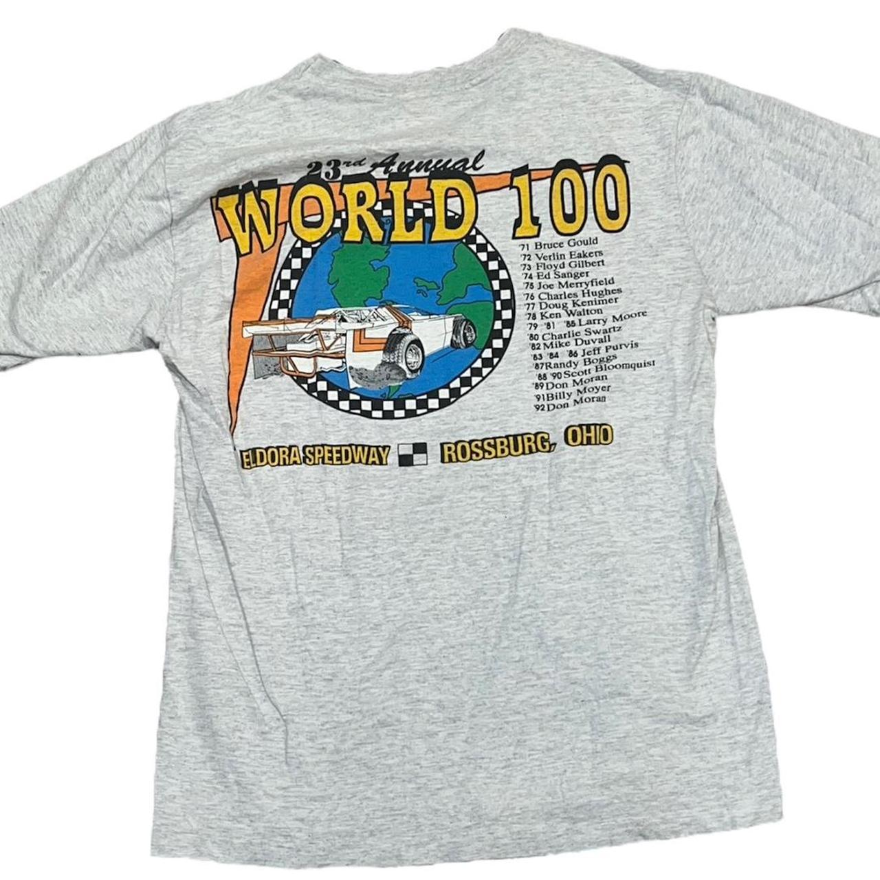 Vintage 90s t shirt for a raceway where many nascar... - Depop