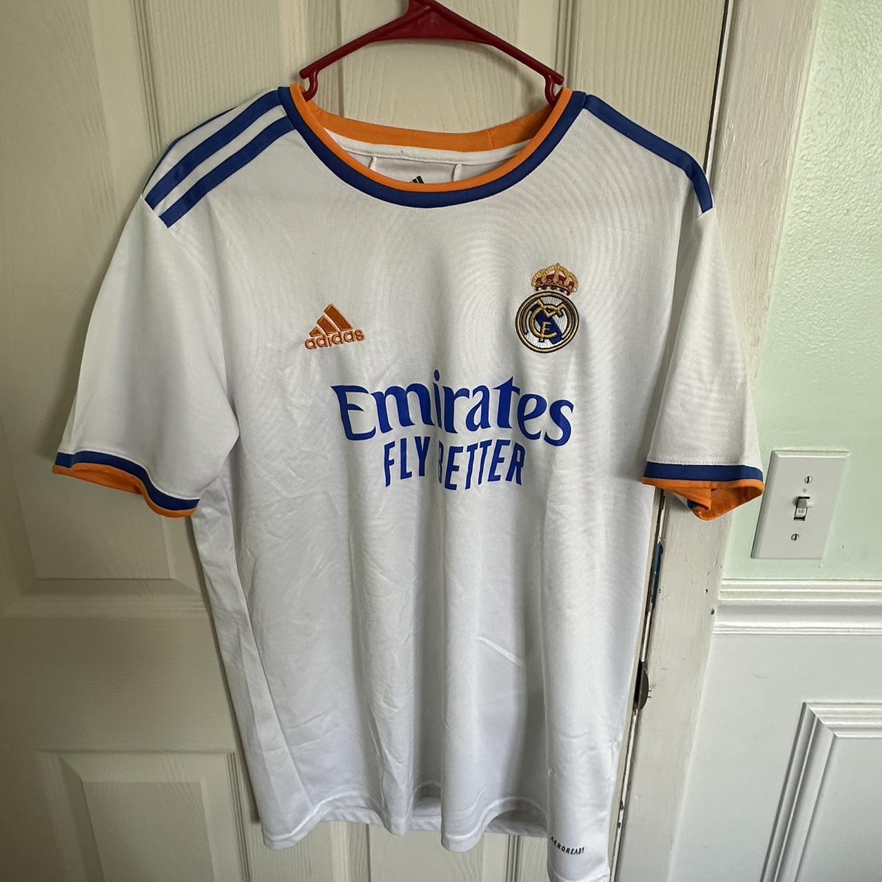 Adidas Real Madrid home kit size large Great... | Depop