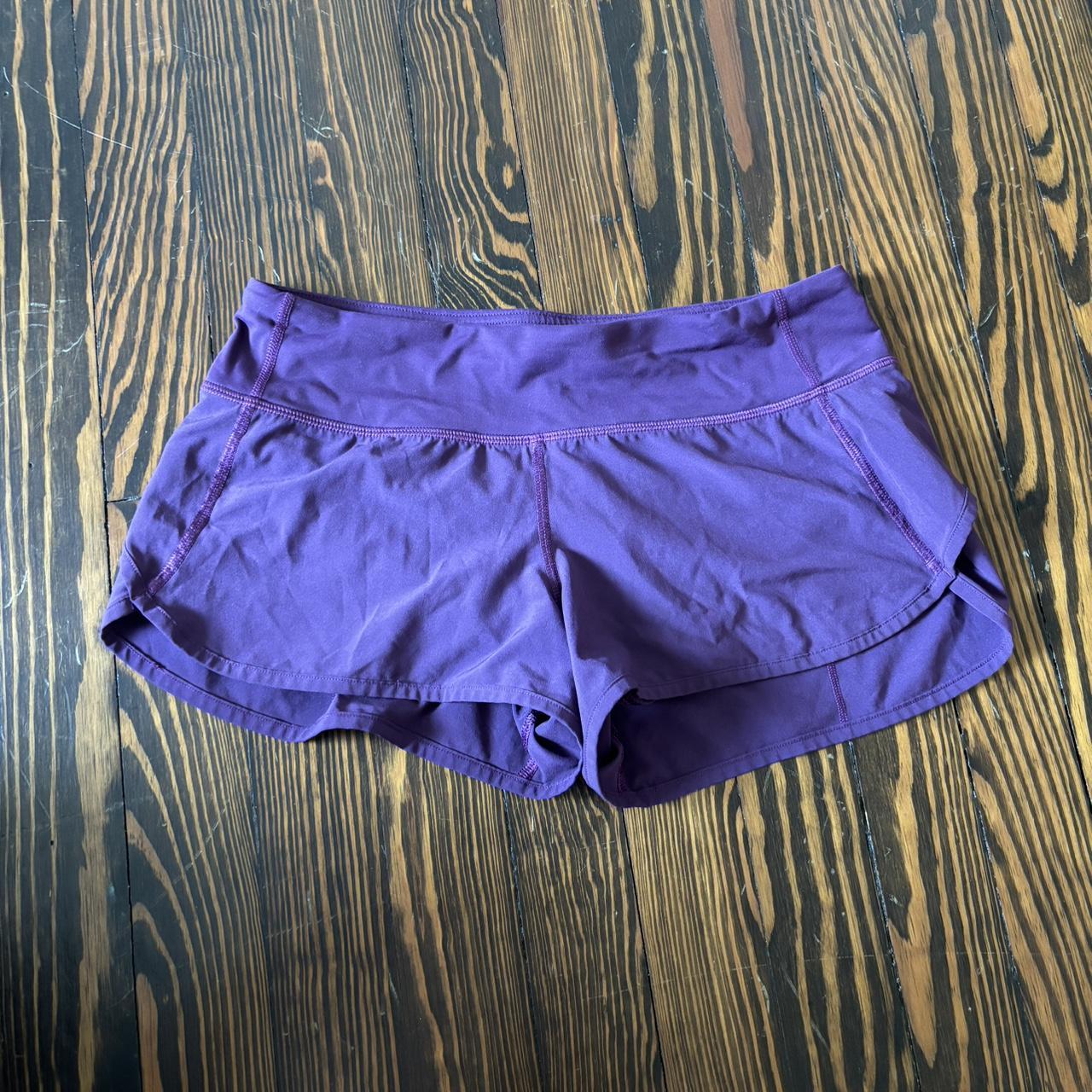 Lululemon Purple Size 4 Speed Up Shorts - 2 inch... - Depop