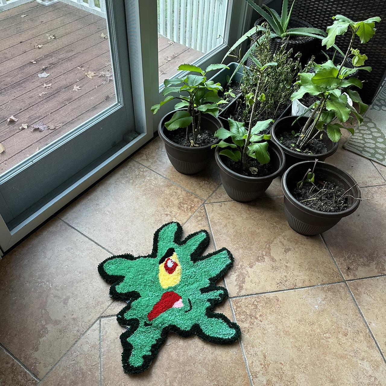 Squished Plankton rug! non slip backing can be hung... - Depop
