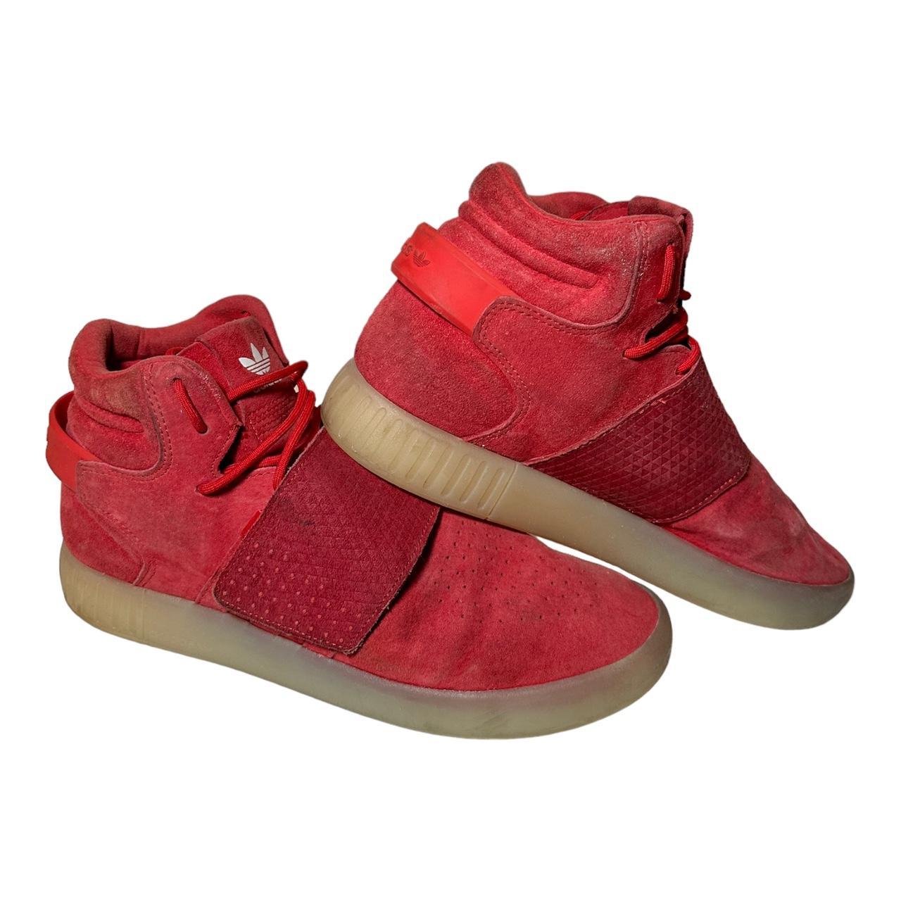 Adidas Originals Tubular Invader Straped Red Suede... - Depop