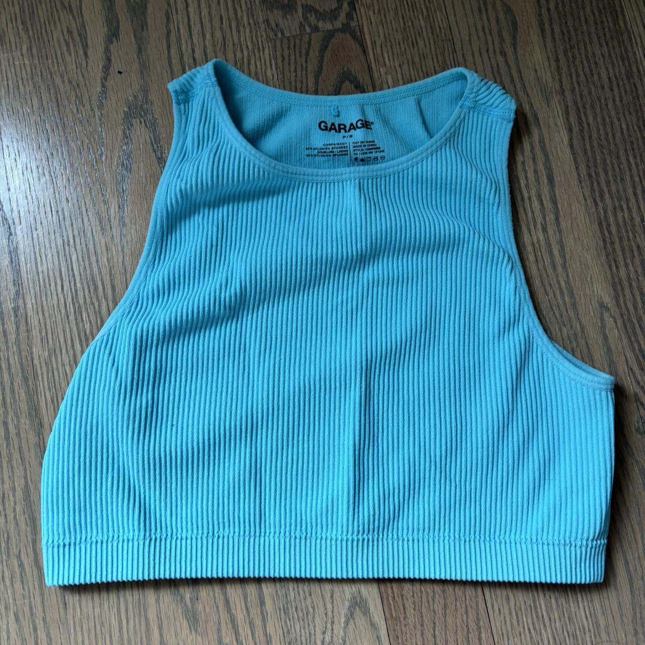Garage blue seamless tank Size small - Depop