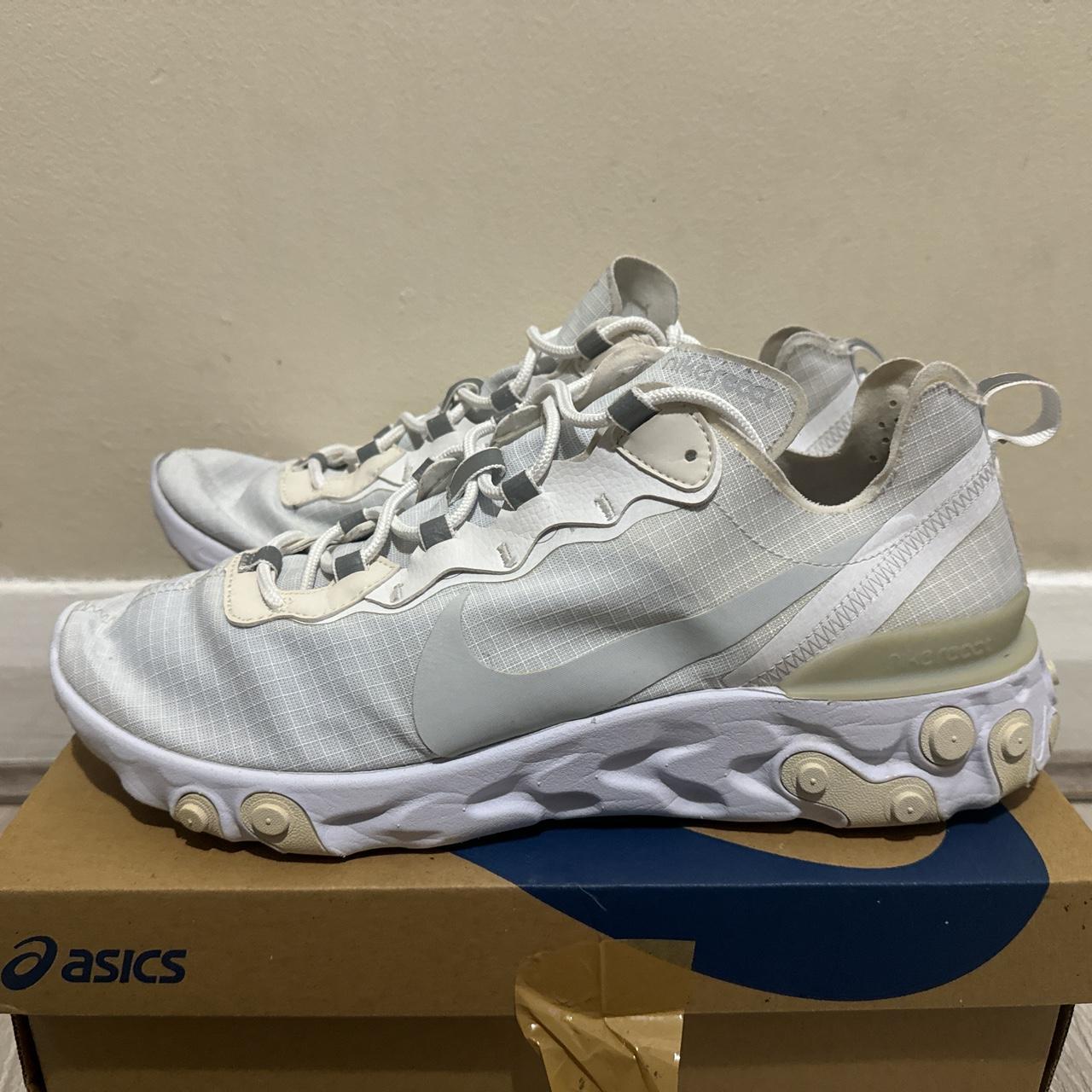 Nike react element 55 white mens trainer size... - Depop