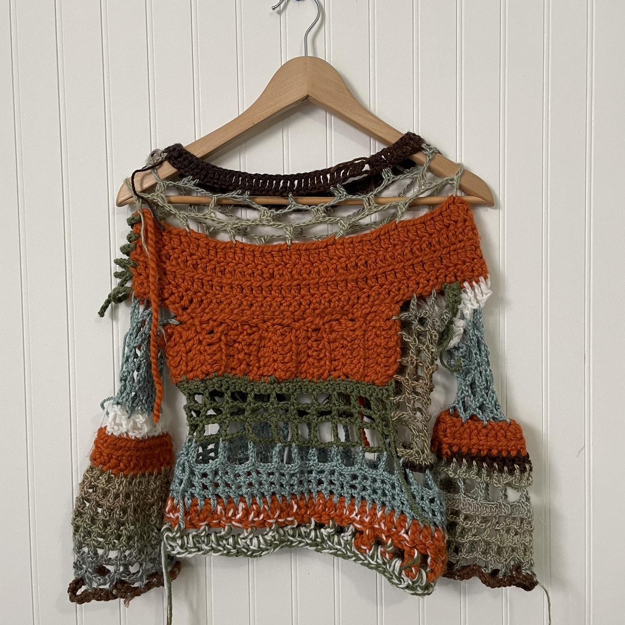 sick handmade subversive sweater multiple materials... - Depop