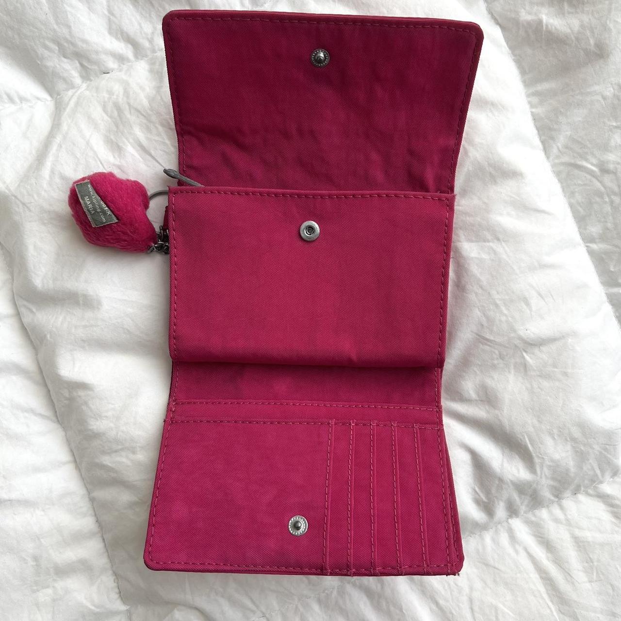 Kipling Trifold Hot Pink Wallet - Tiny stain on... - Depop