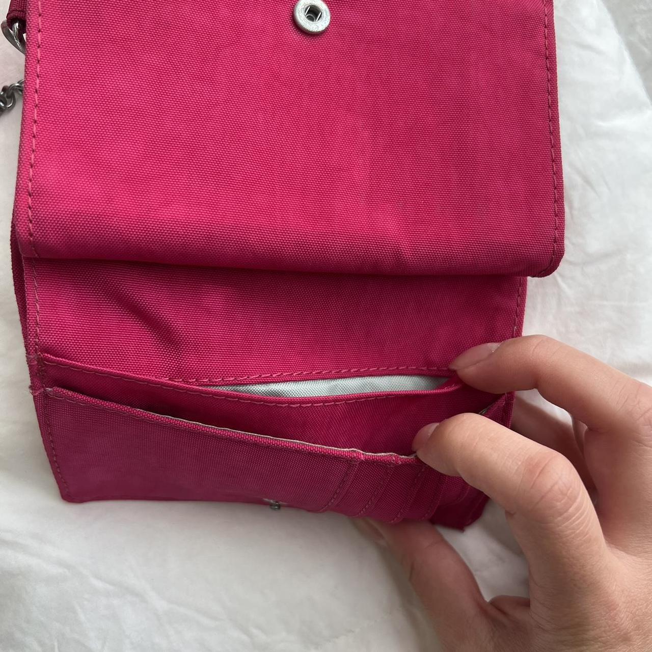 Kipling Trifold Hot Pink Wallet - Tiny stain on... - Depop