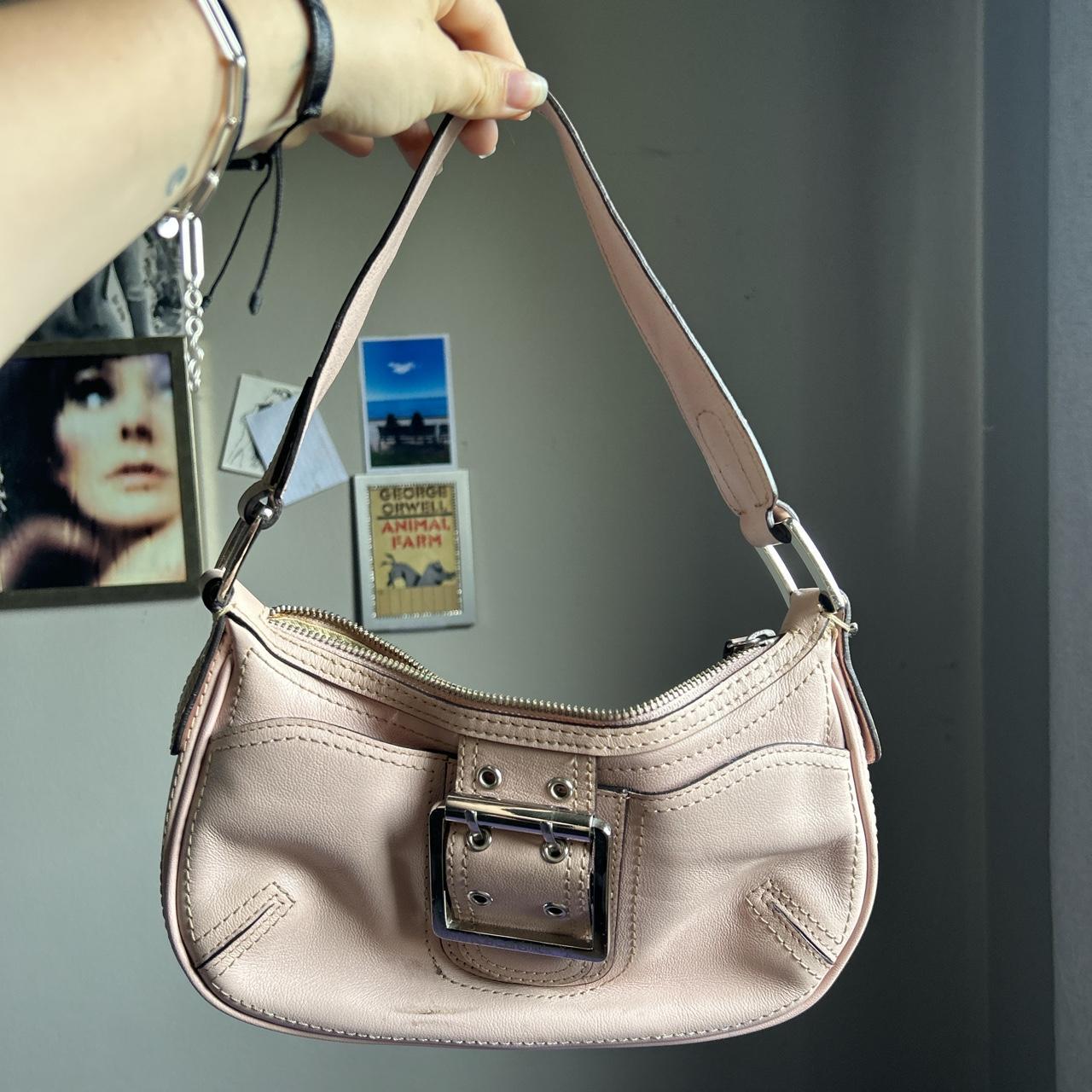 BCBGeneration Women's Pink and Silver Bag | Depop