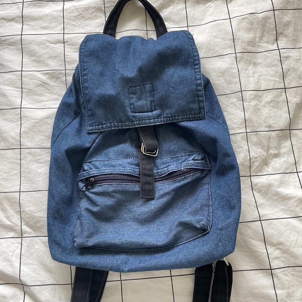 Typo blue backpack Used in good condition #blue... - Depop