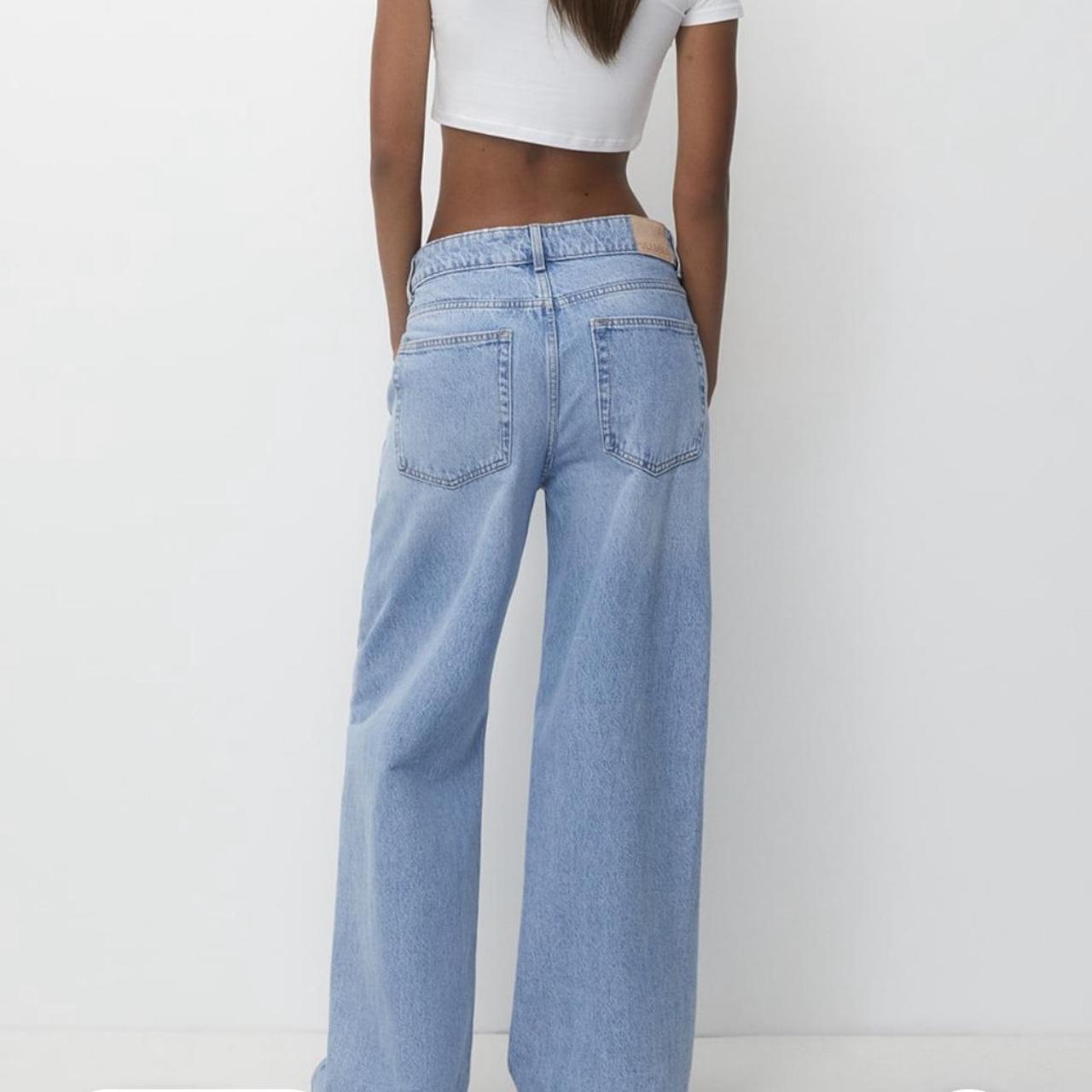 Pull and bear mid rise loose fit baggy jeans Only... - Depop